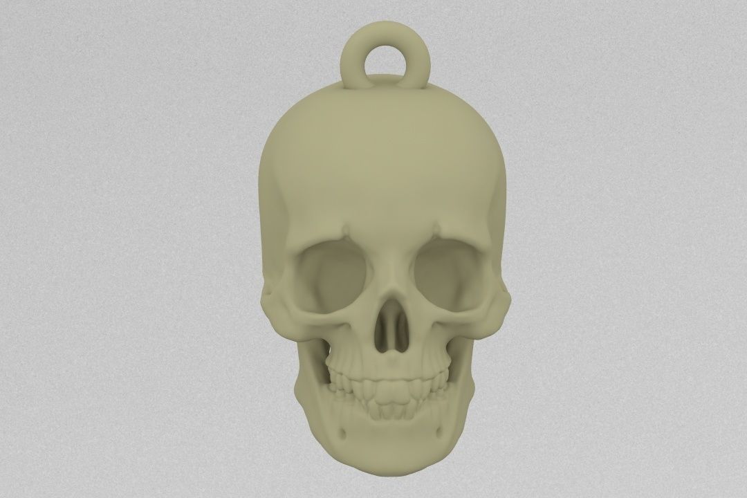 Skull keychain 3D model 3D printable | CGTrader