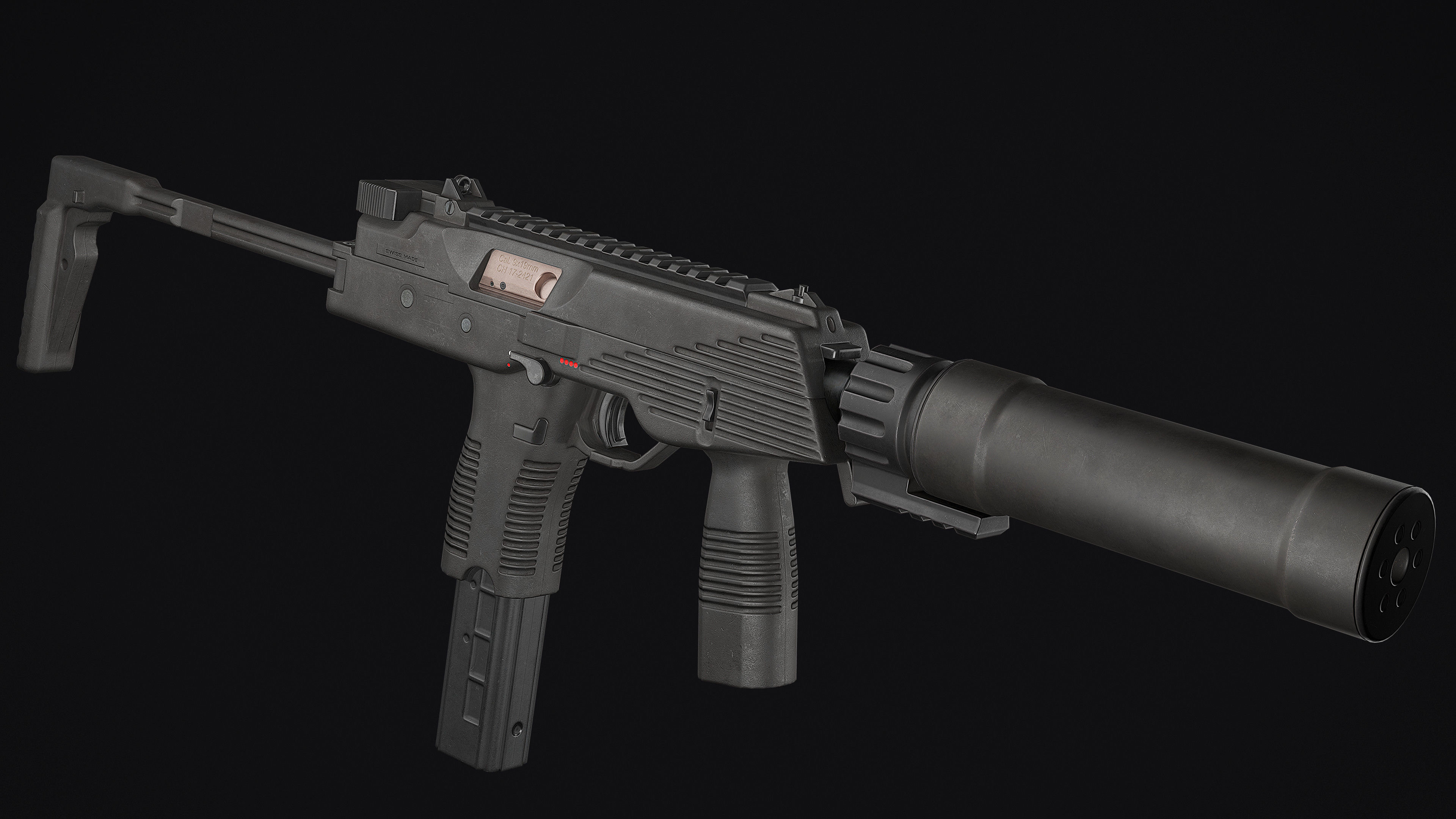 3D model MP9 gun VR / AR / low-poly | CGTrader
