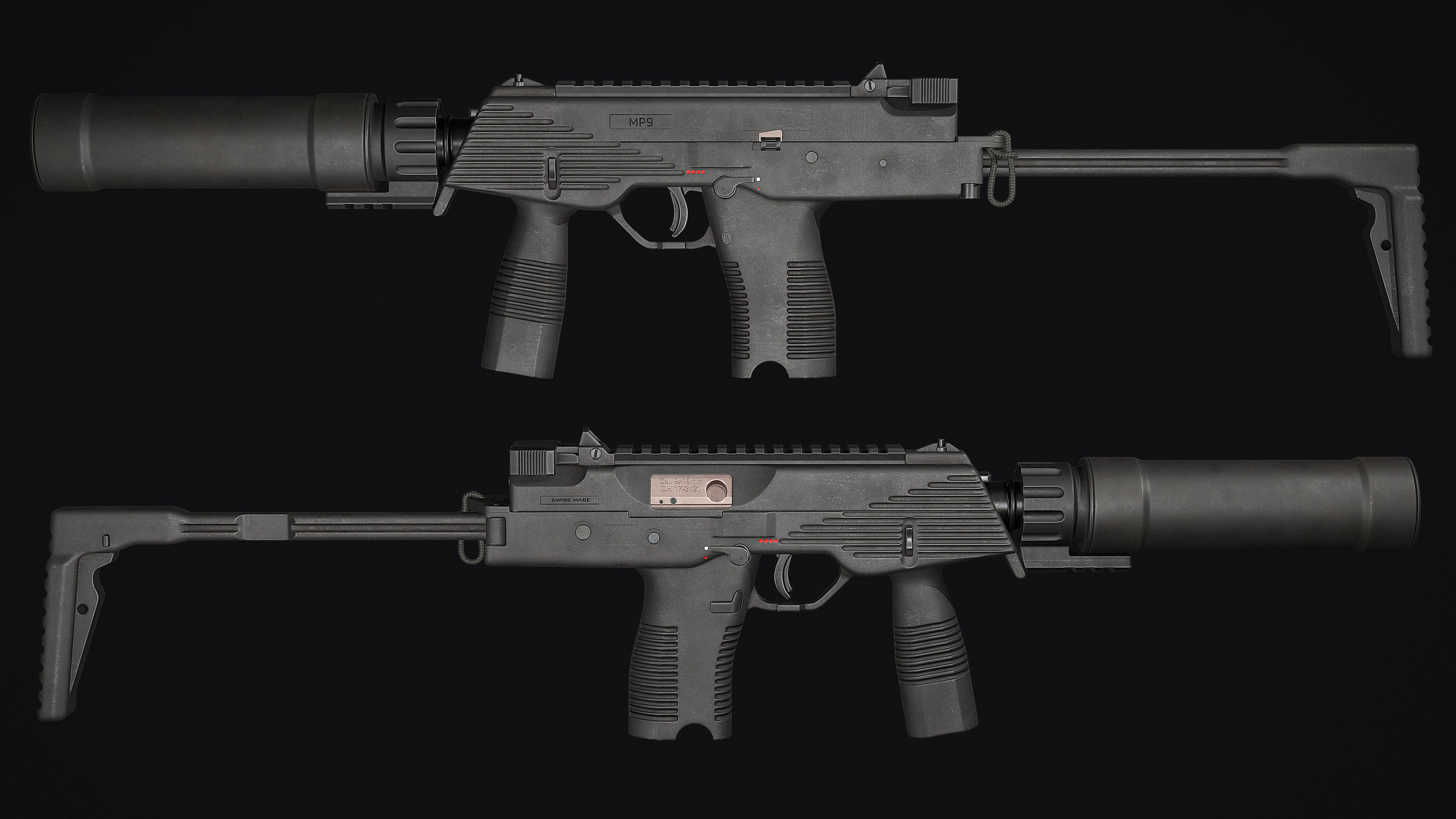 3D model MP9 gun VR / AR / low-poly | CGTrader