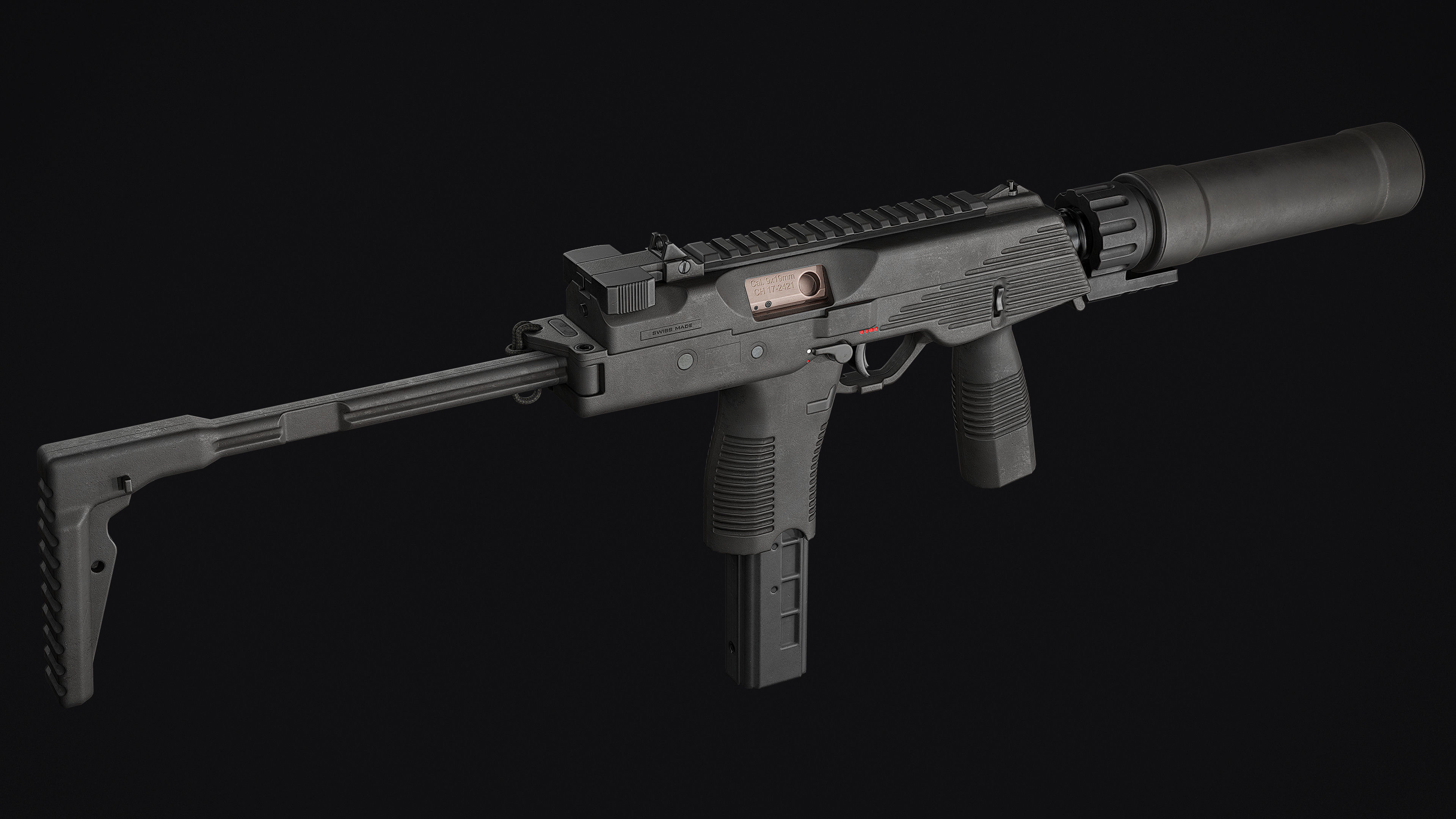 3D model MP9 gun VR / AR / low-poly | CGTrader