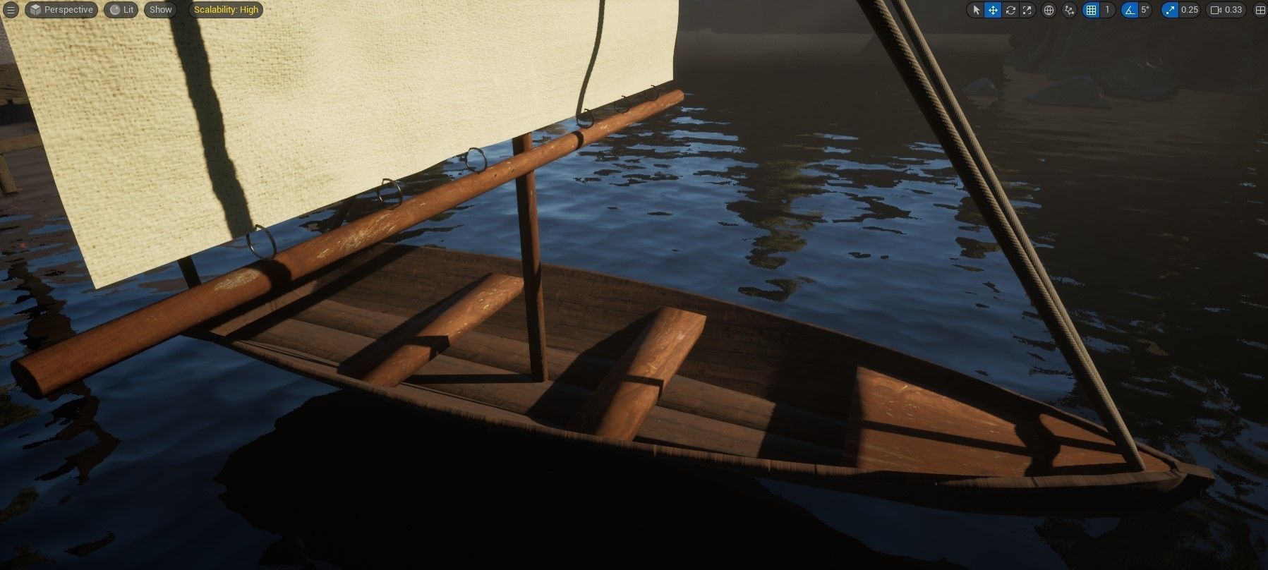 Wooden Sailboat free 3D model | CGTrader