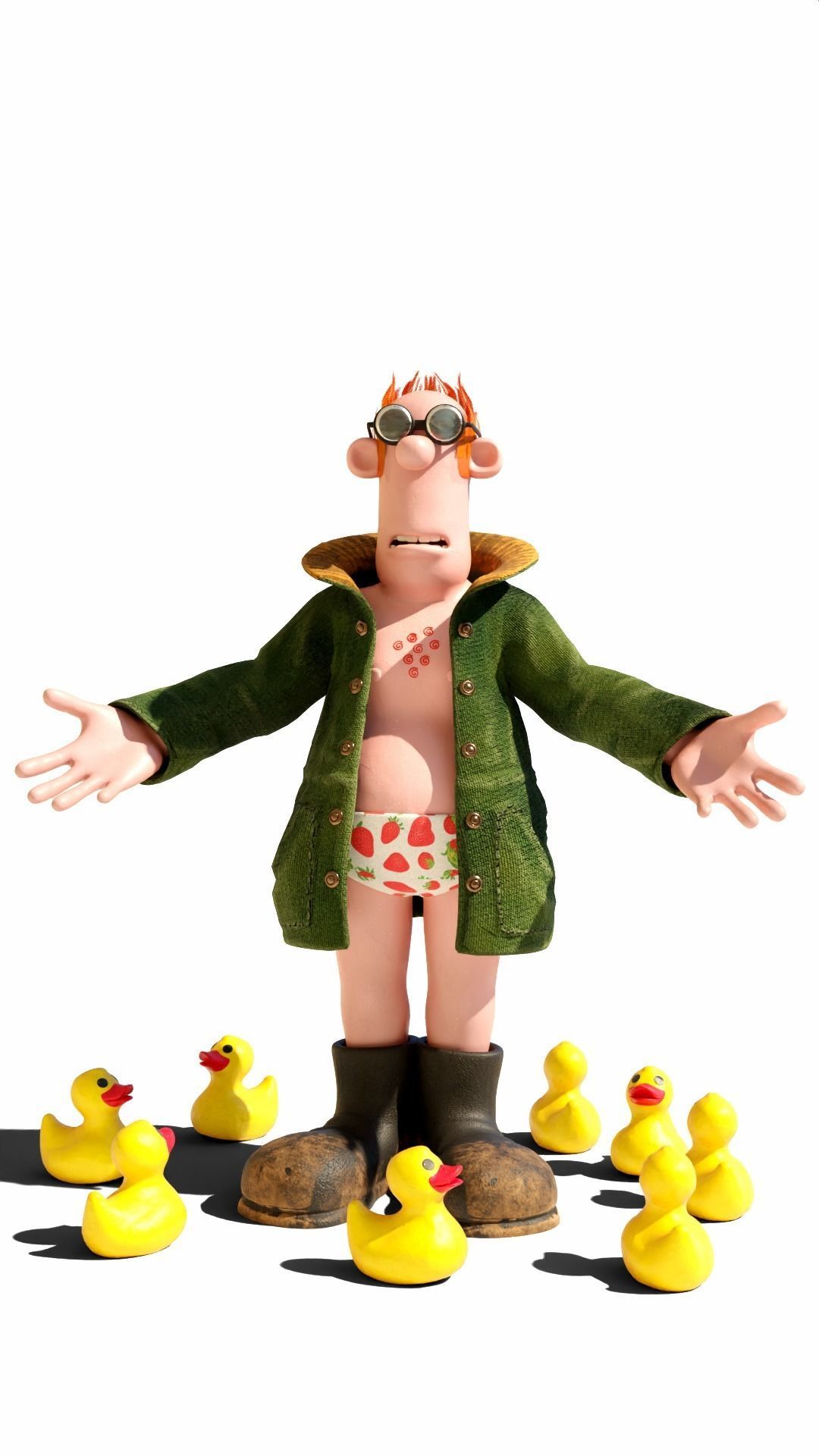 The Farmer From Shaun The Sheep 3d Model Animated Rigged Cgtrader