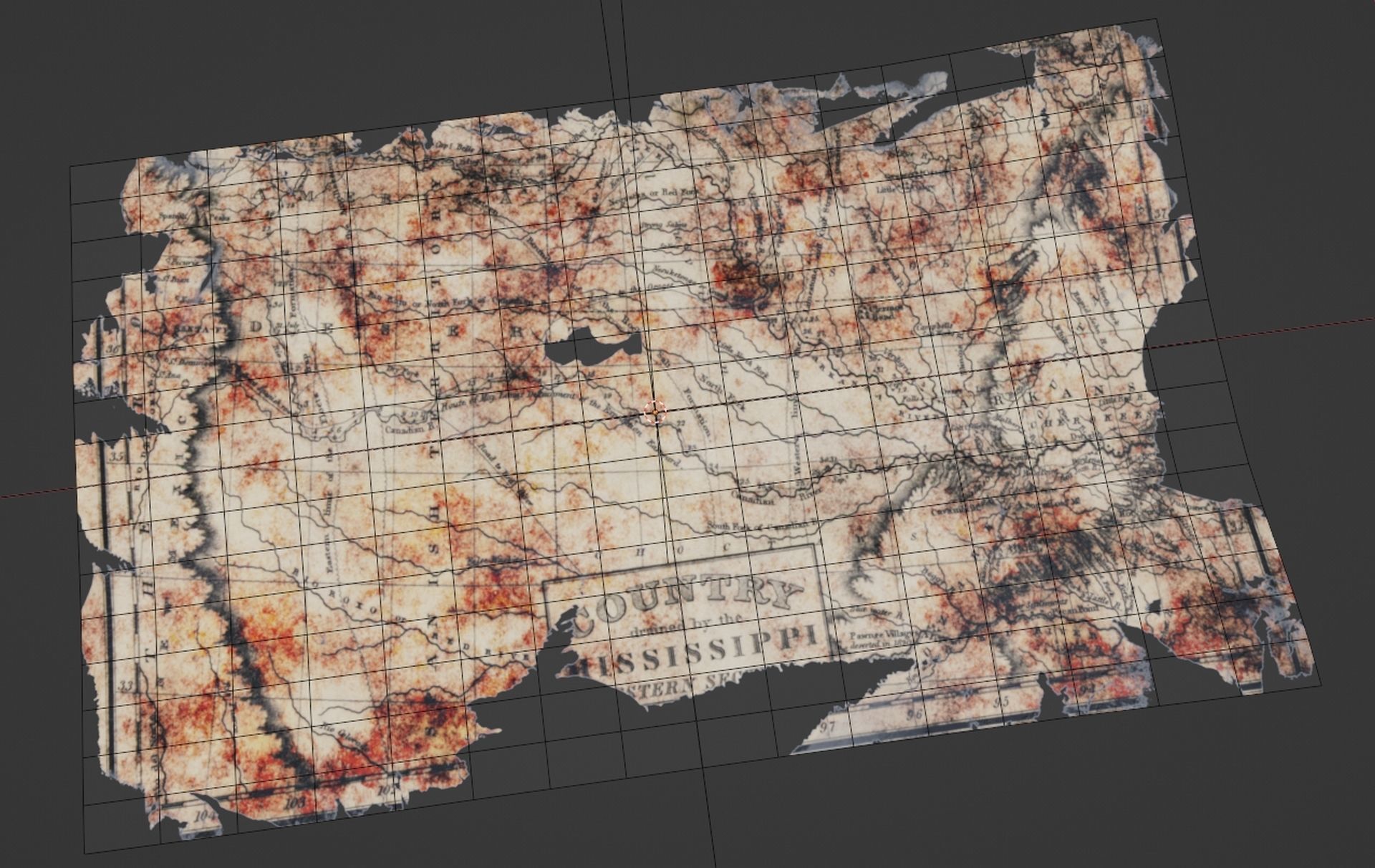 3D Worn Map of Mississippi model 3D model | CGTrader
