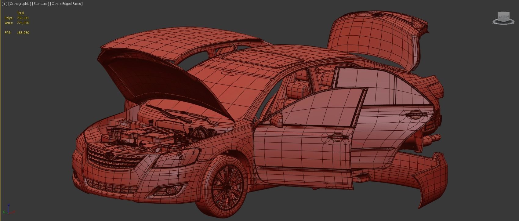 Toyota Aurion 2007 - 2011 with engine and bumpers support 3D model ...
