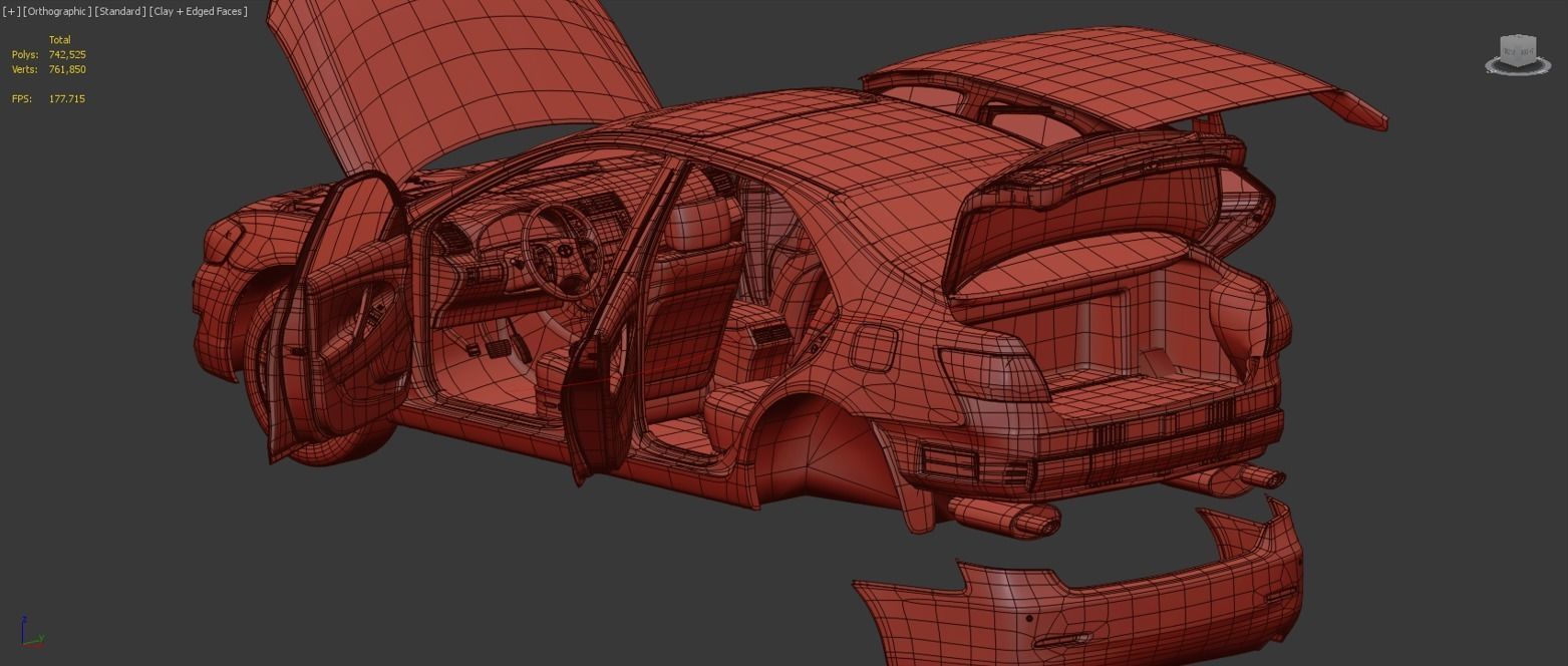 Toyota Aurion 2007 - 2011 with engine and bumpers support 3D model ...