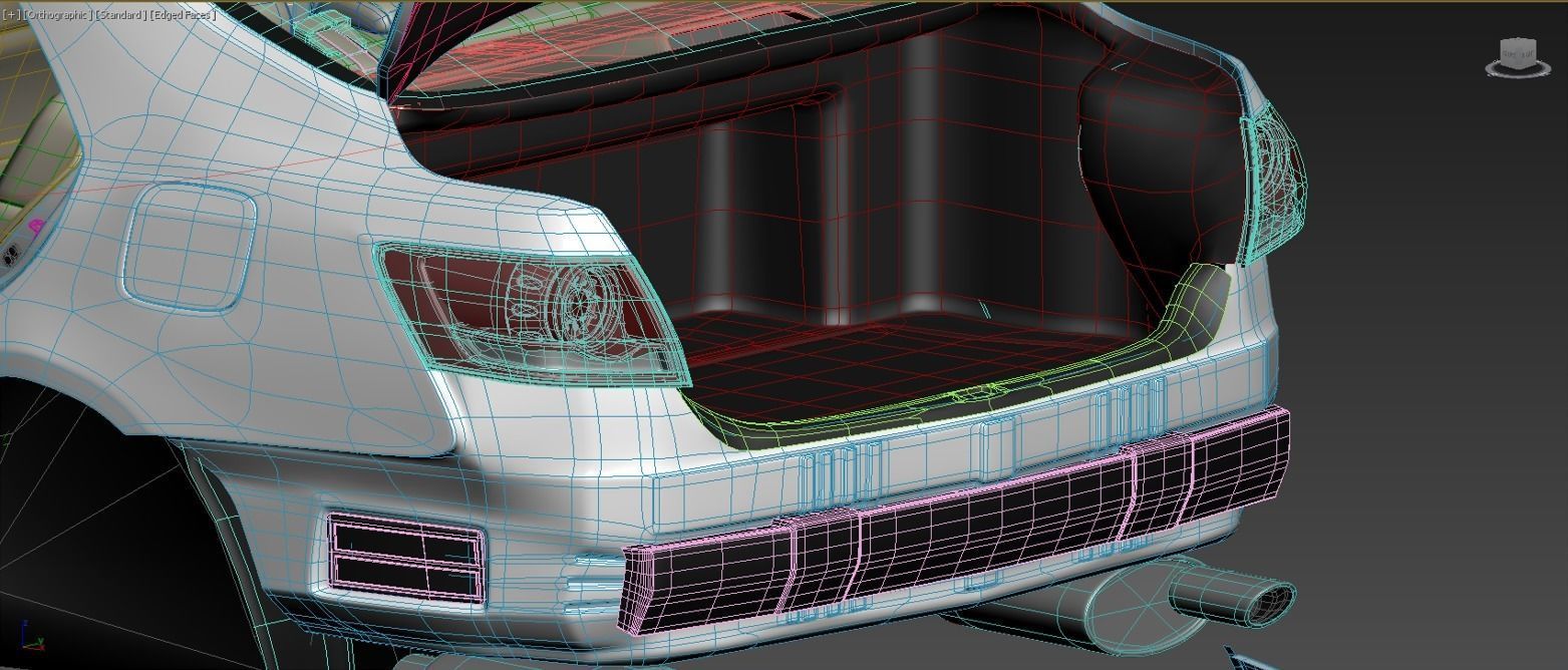 Toyota Aurion 2007 - 2011 with engine and bumpers support 3D model ...