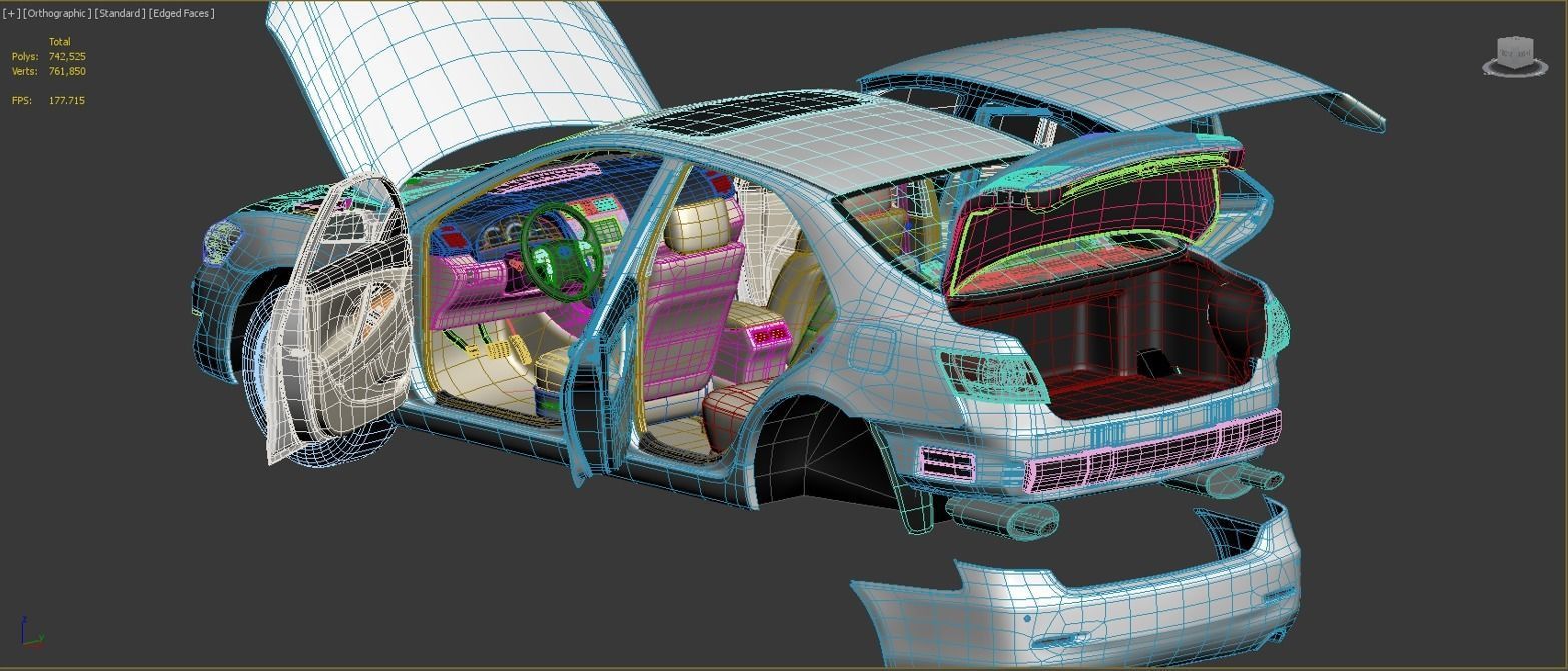 Toyota Aurion 2007 - 2011 with engine and bumpers support 3D model ...