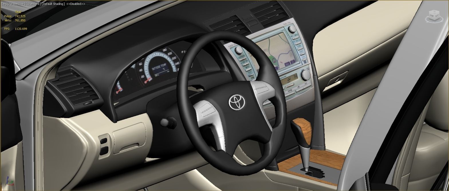 Toyota Aurion 2007 - 2011 with engine and bumpers support 3D model ...