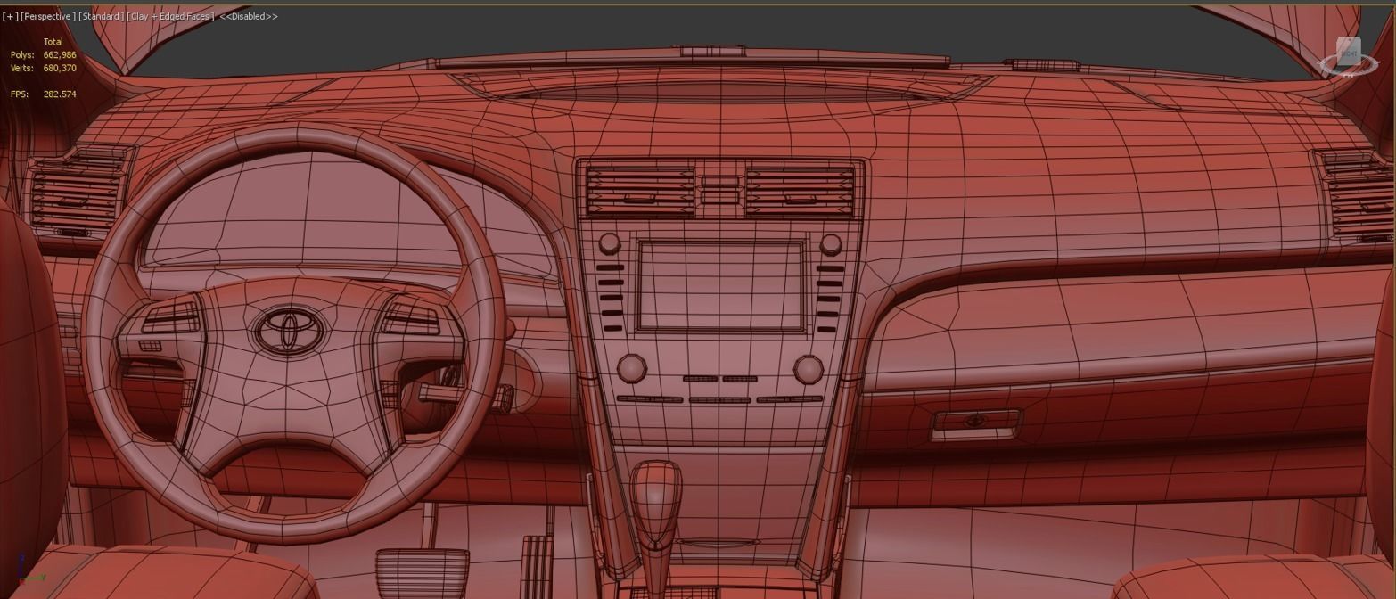 Toyota Aurion 2007 - 2011 with engine and bumpers support 3D model ...
