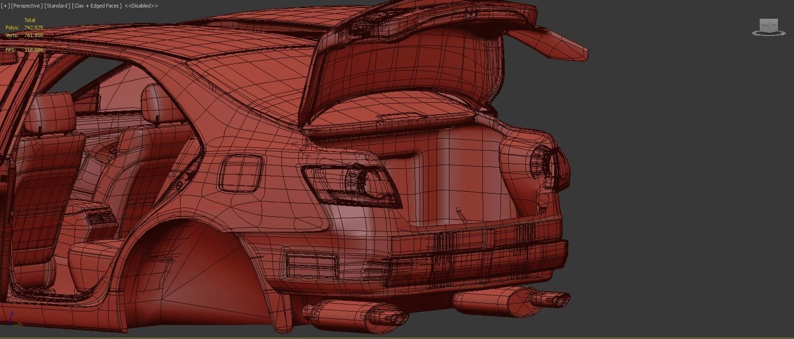 Toyota Aurion 2007 - 2011 with engine and bumpers support 3D model ...