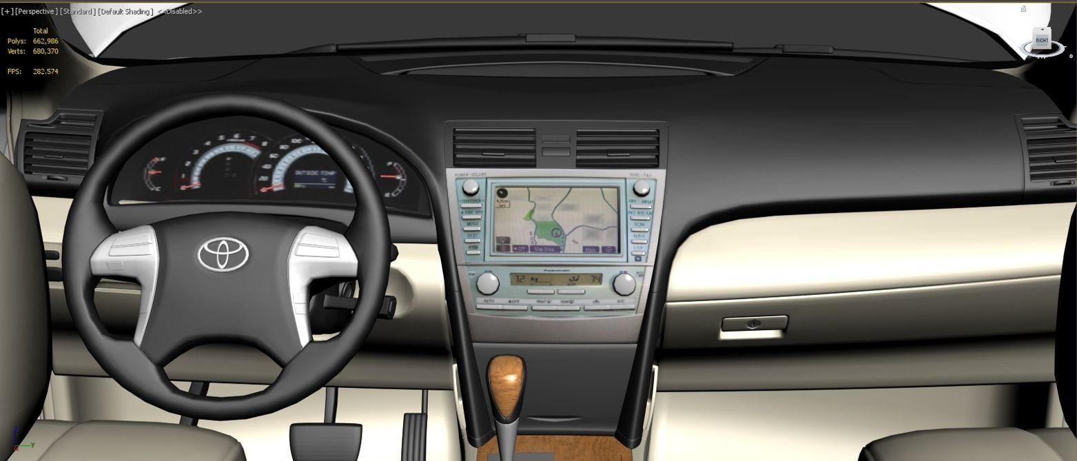 Toyota Aurion 2007 - 2011 with engine and bumpers support 3D model ...