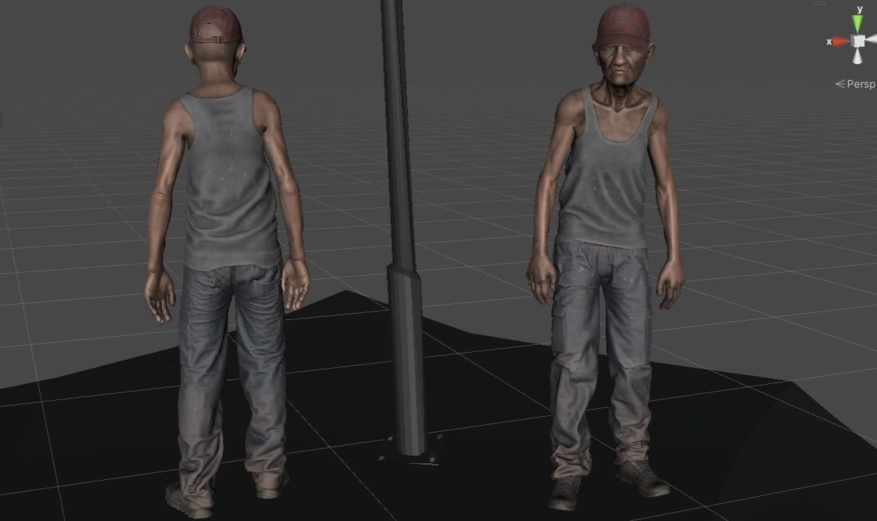 3D model Homeless Person Jerry VR / AR / low-poly | CGTrader