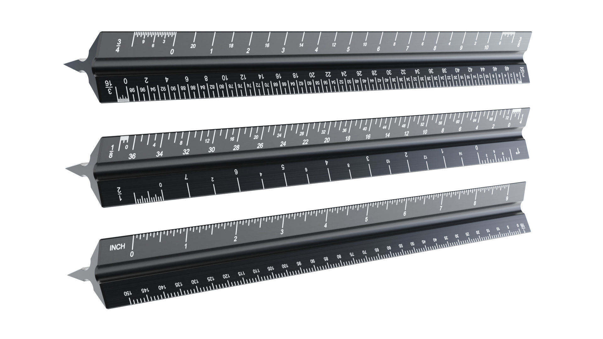 Architectural Scale Ruler 3D model | CGTrader