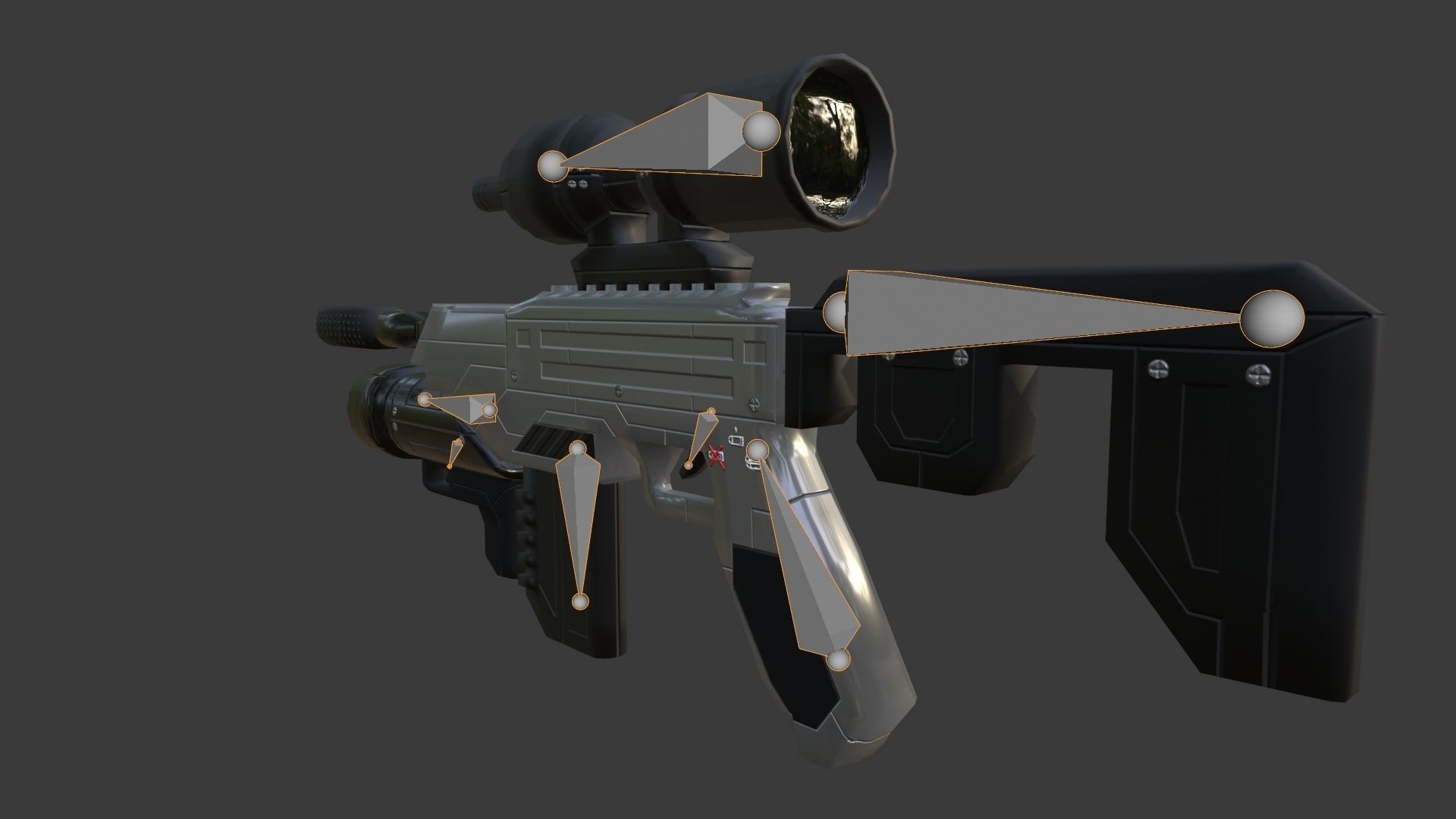 3D model Sci-Fi Battle Rifle Combo VR / AR / low-poly | CGTrader