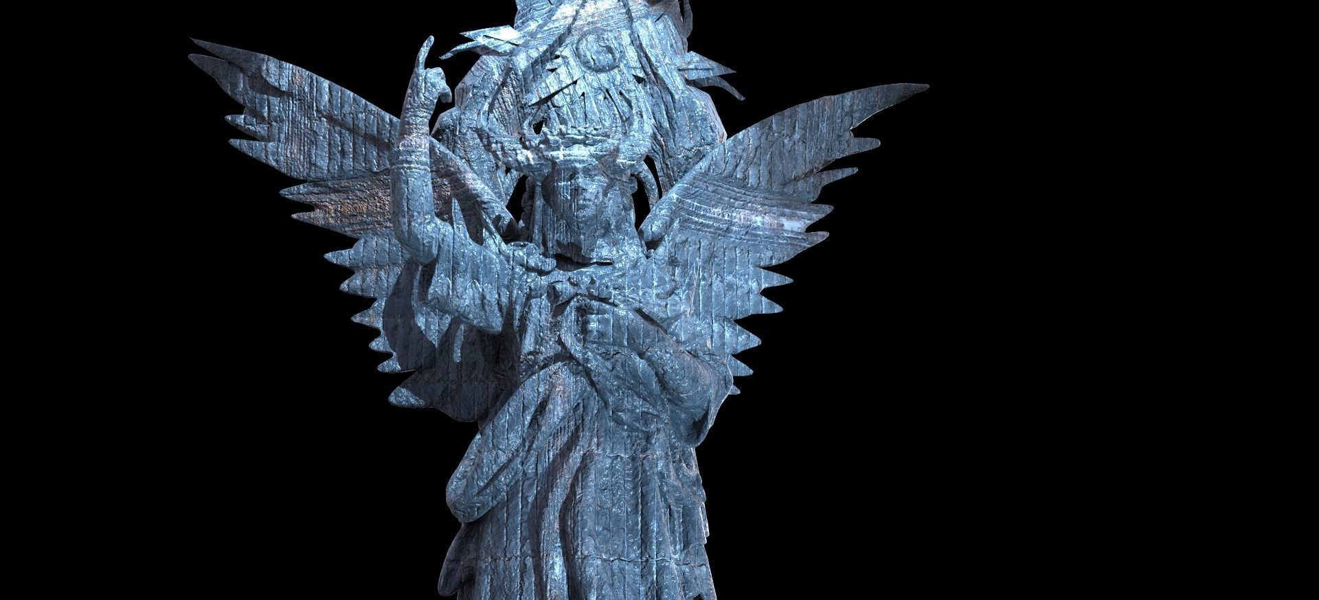 Ice Witch Blade With statue 3D model | CGTrader