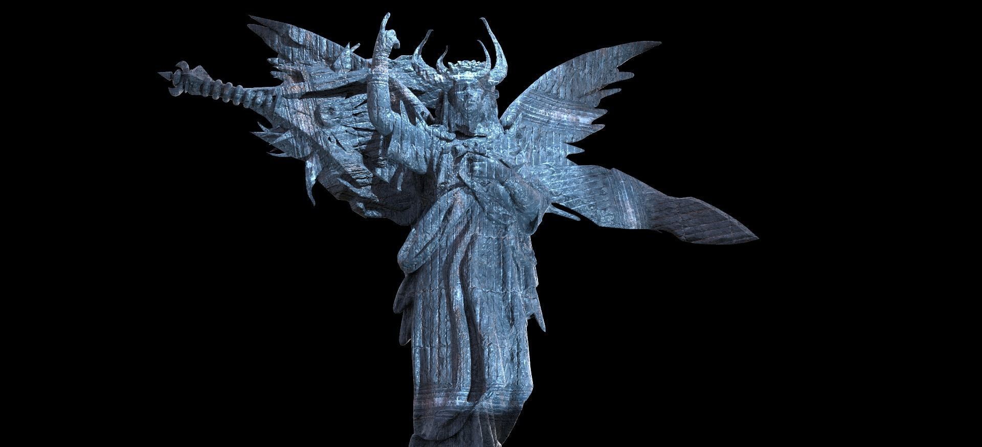 Ice Witch Blade With statue 3D model | CGTrader