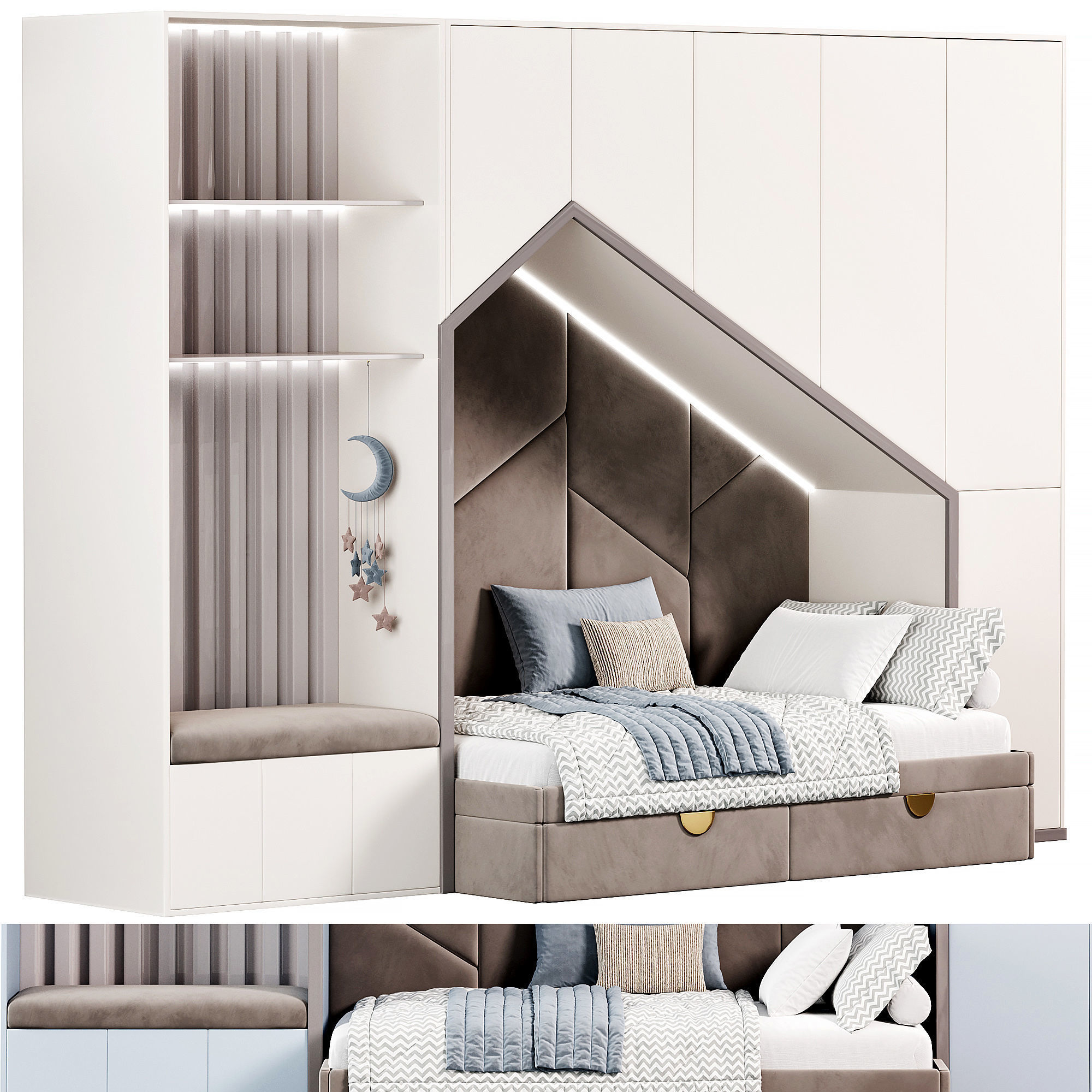 Kids bedroom ideas kids bed 3D model | CGTrader