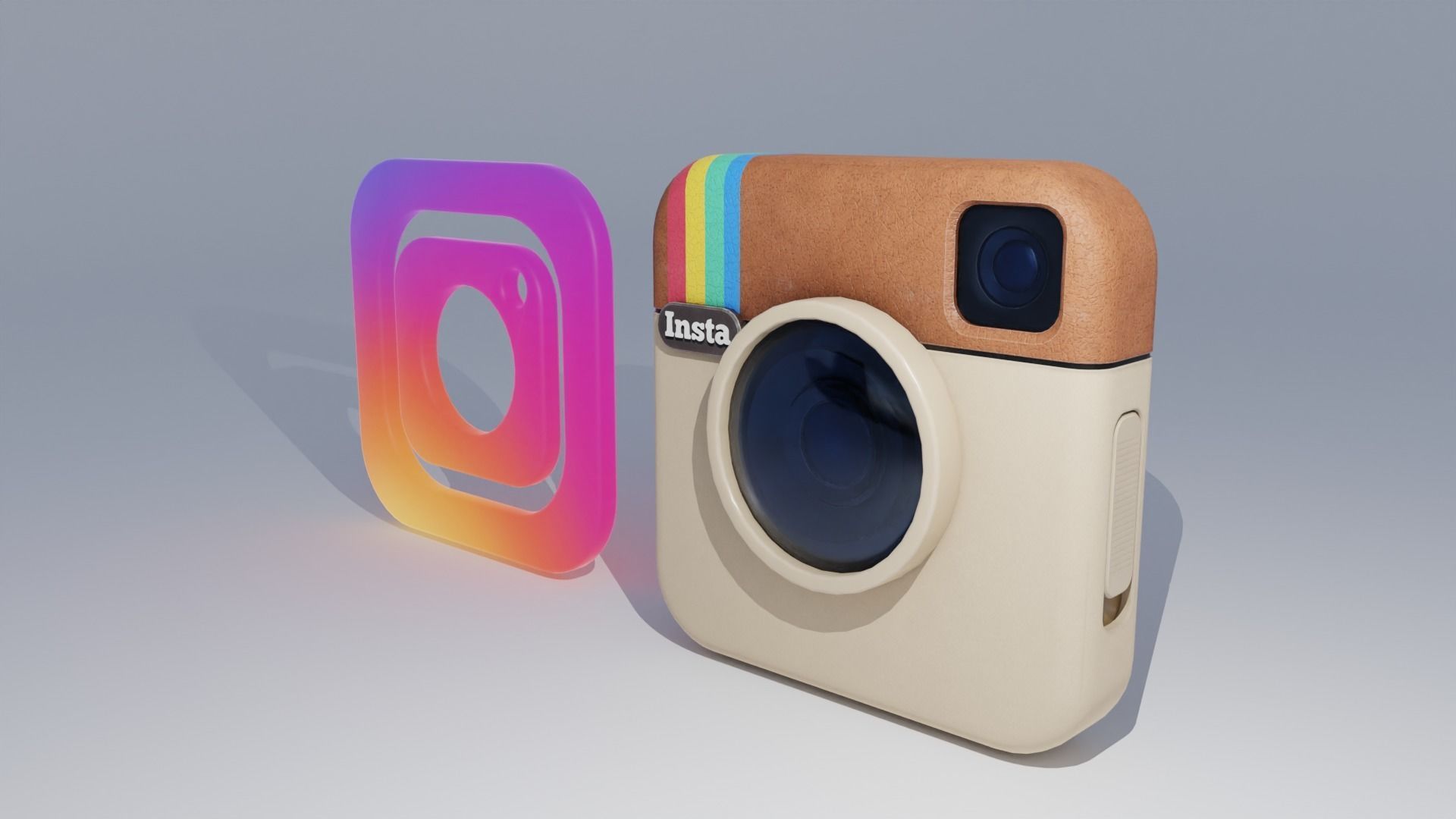Instagram Logos 4K Textures 3D model | CGTrader