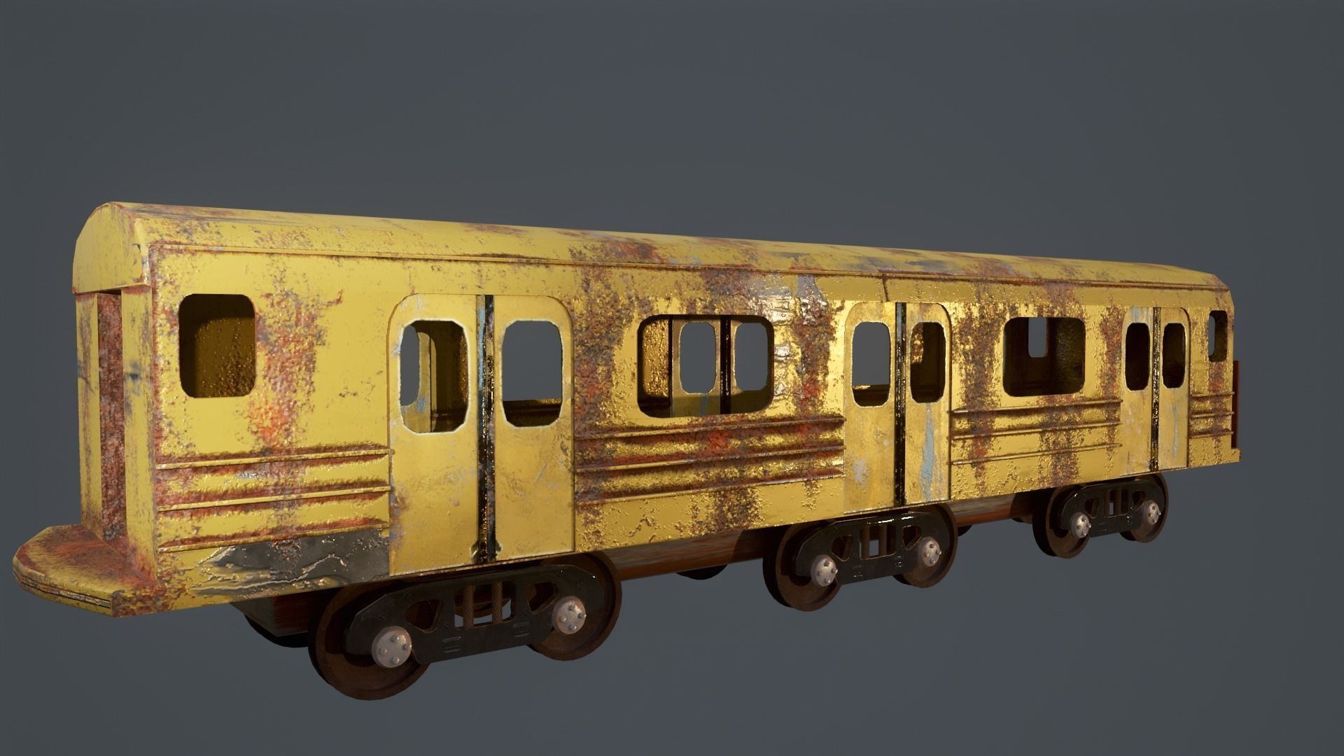 Post Apocalyptic Train free VR / AR / low-poly 3D model | CGTrader
