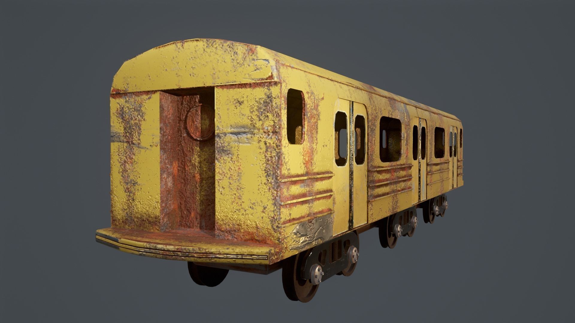 Post Apocalyptic Train free VR / AR / low-poly 3D model | CGTrader