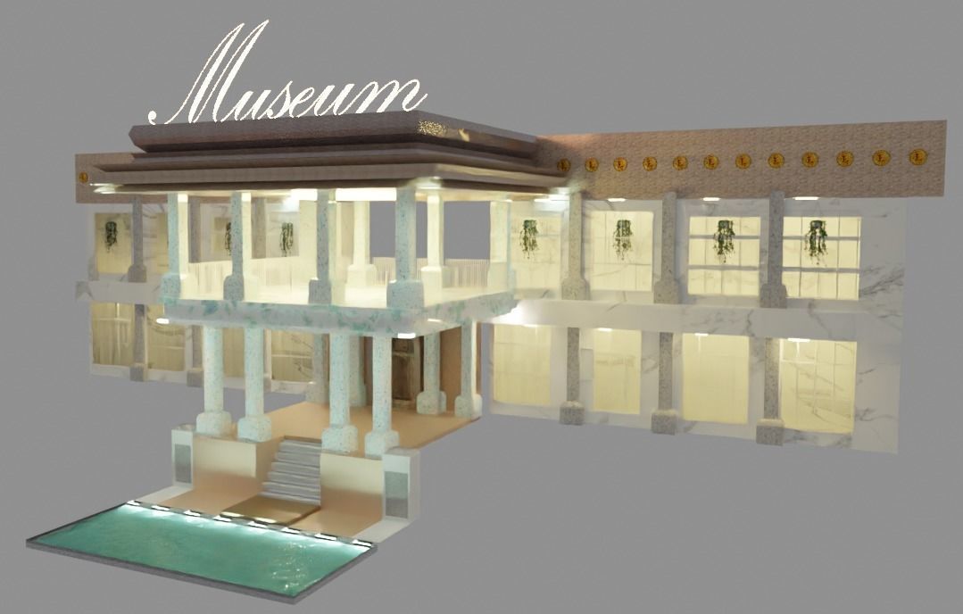 3D model Museum modern VR / AR / low-poly | CGTrader