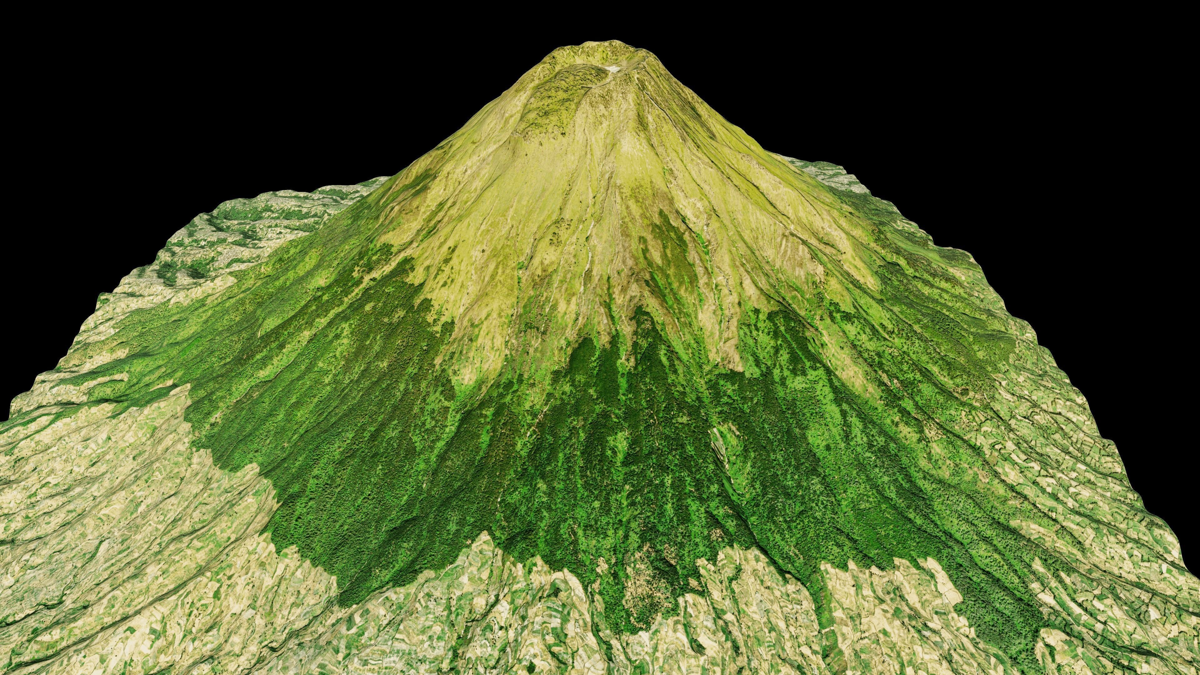 Mount Sumbing 3d model terrain 3D model | CGTrader