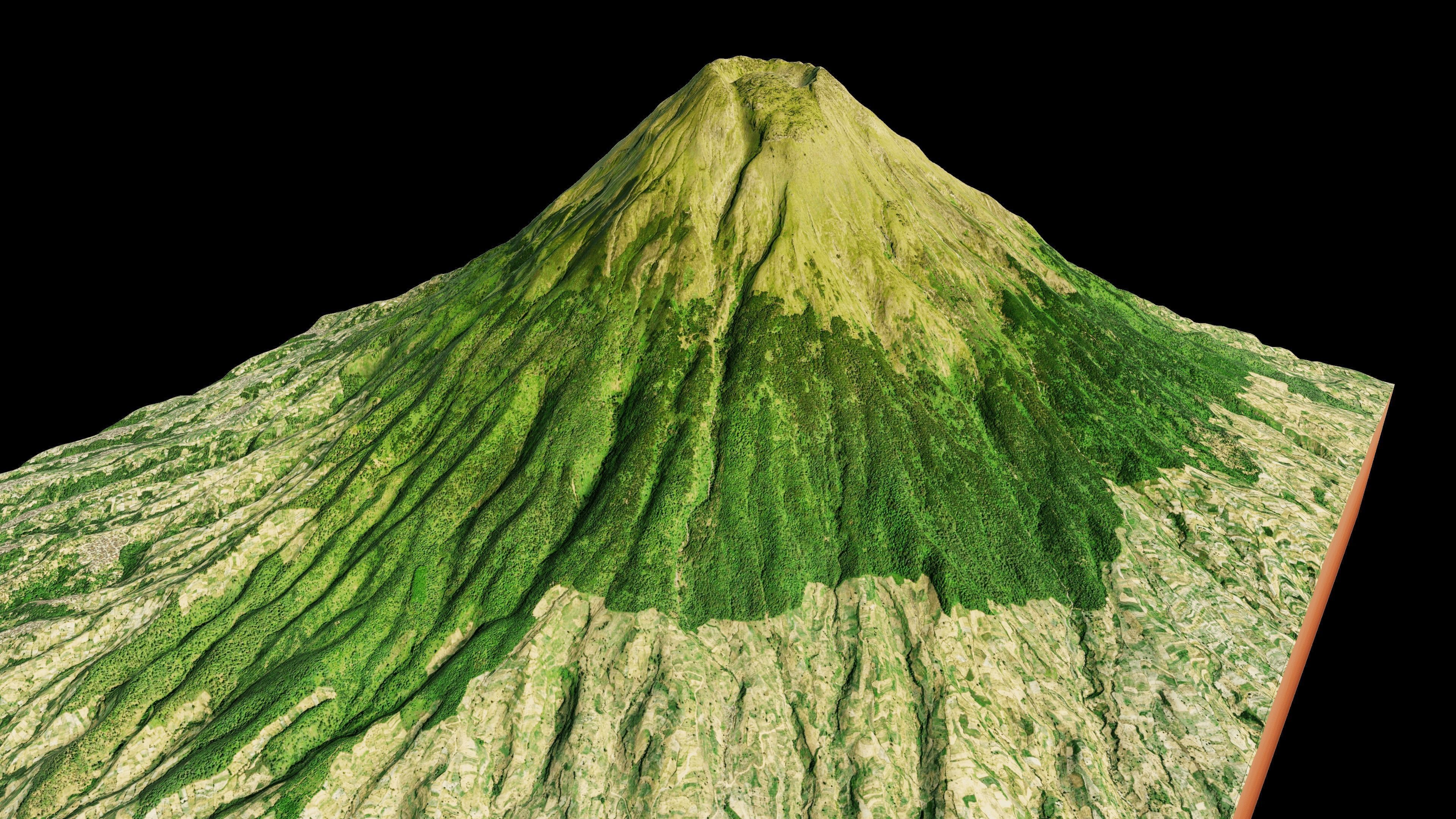 Mount Sumbing 3d model terrain 3D model | CGTrader