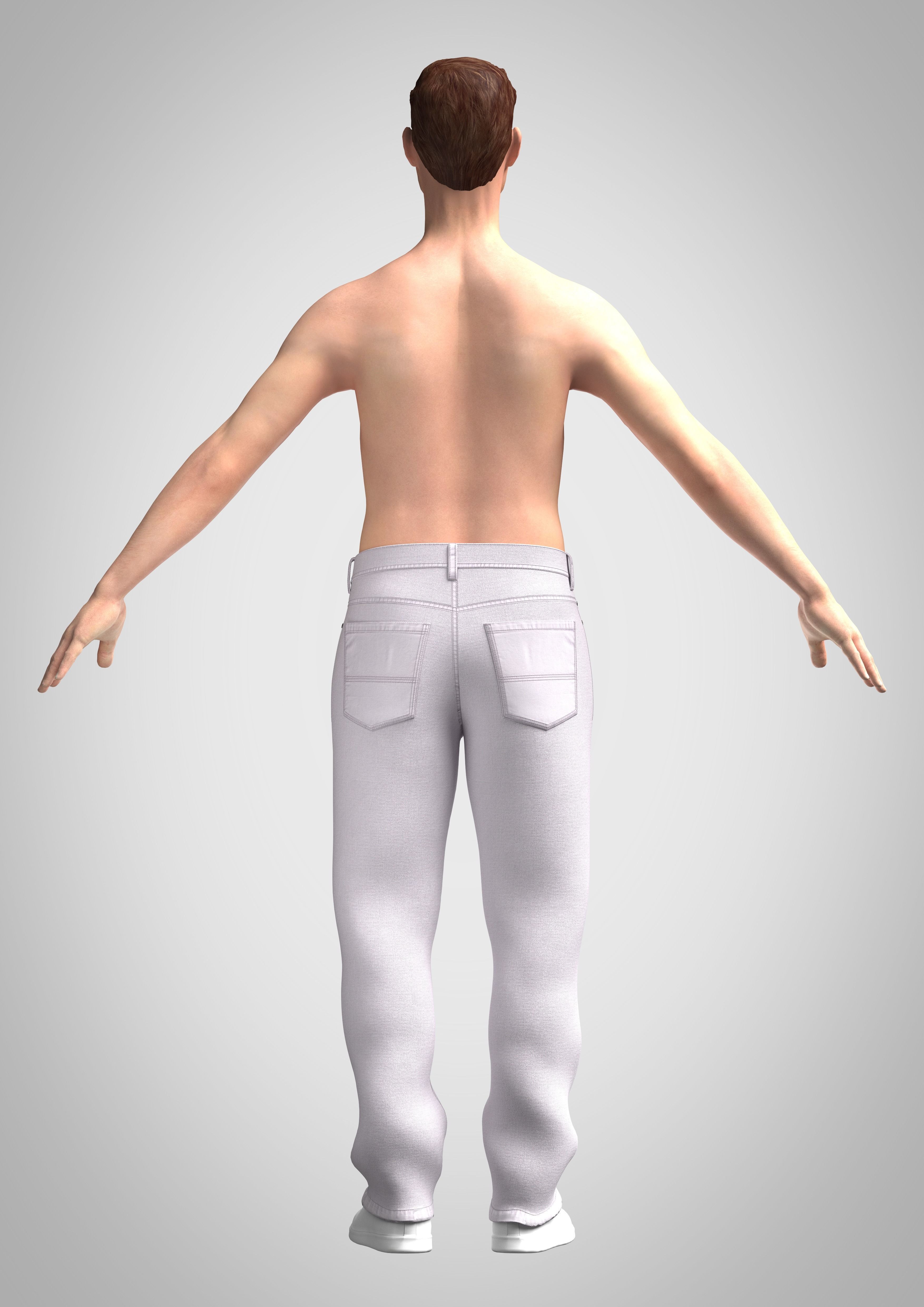 Five Pocket Straight Pant 3D model | CGTrader