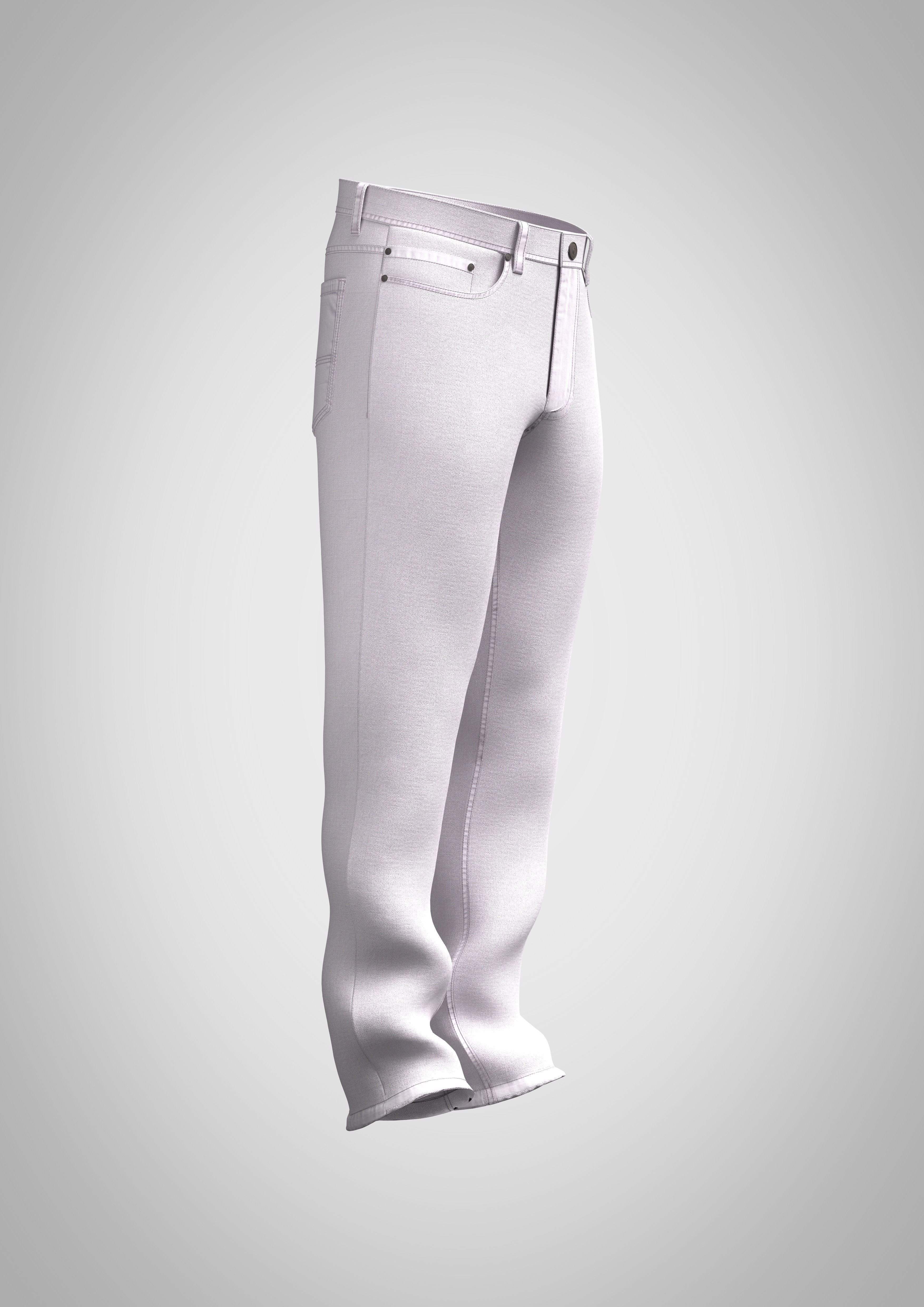 Five Pocket Straight Pant 3D model | CGTrader