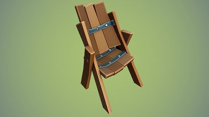3D model Stylized wooden chair VR / AR / low-poly | CGTrader