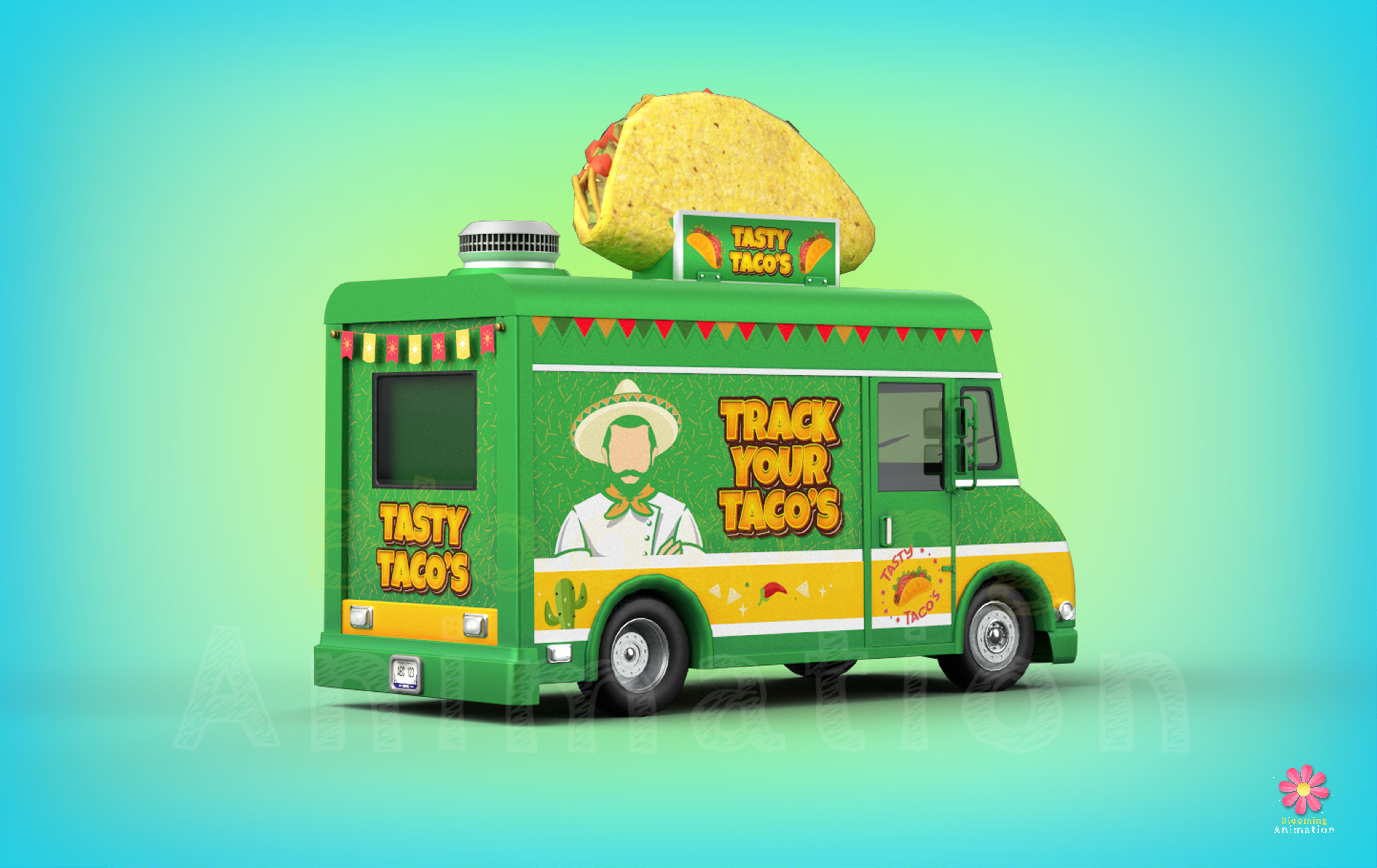 3D model Game Ready Taco Truck with PBR textures VR / AR / low-poly ...