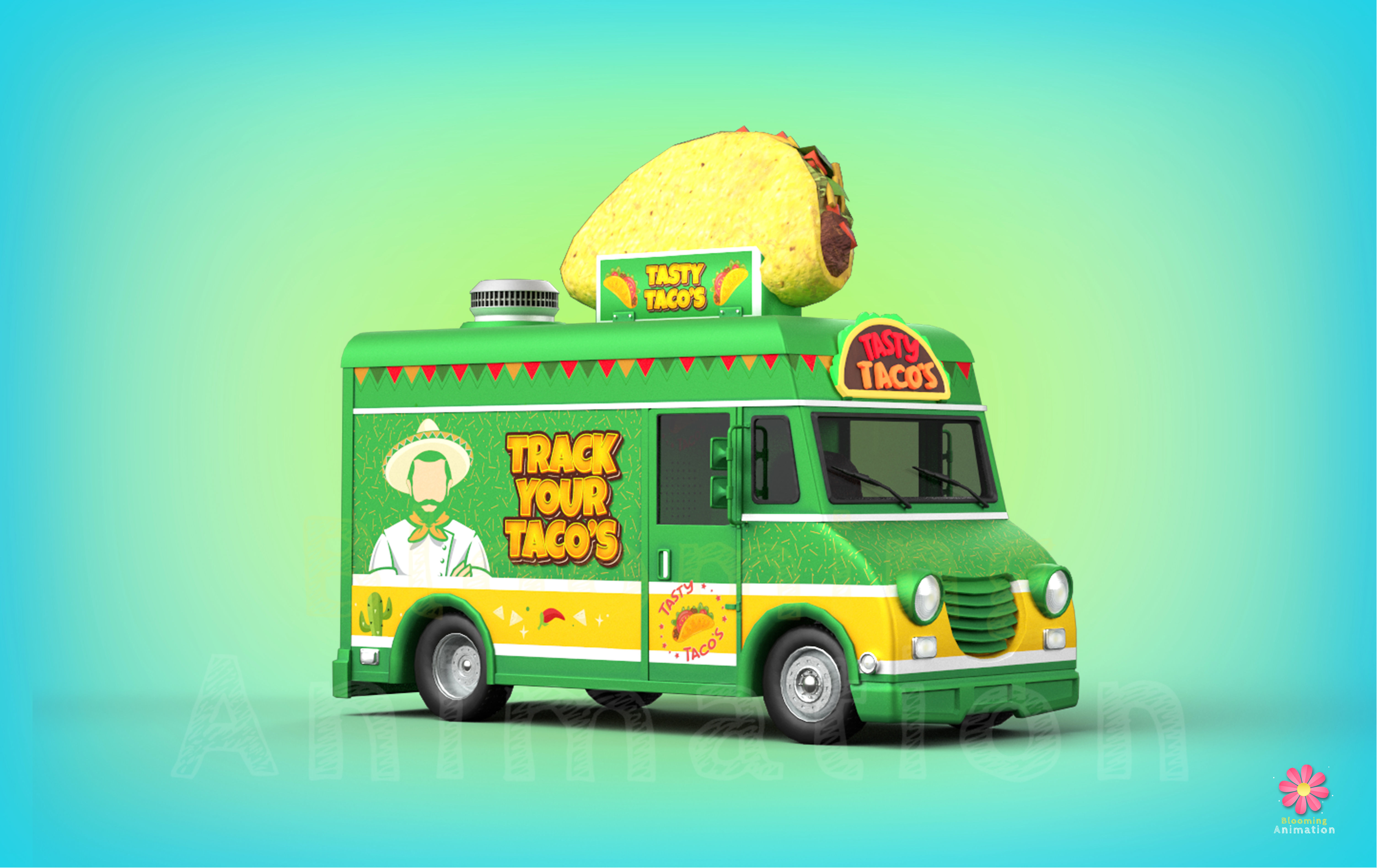 3D model Game Ready Taco Truck with PBR textures VR / AR / low-poly ...