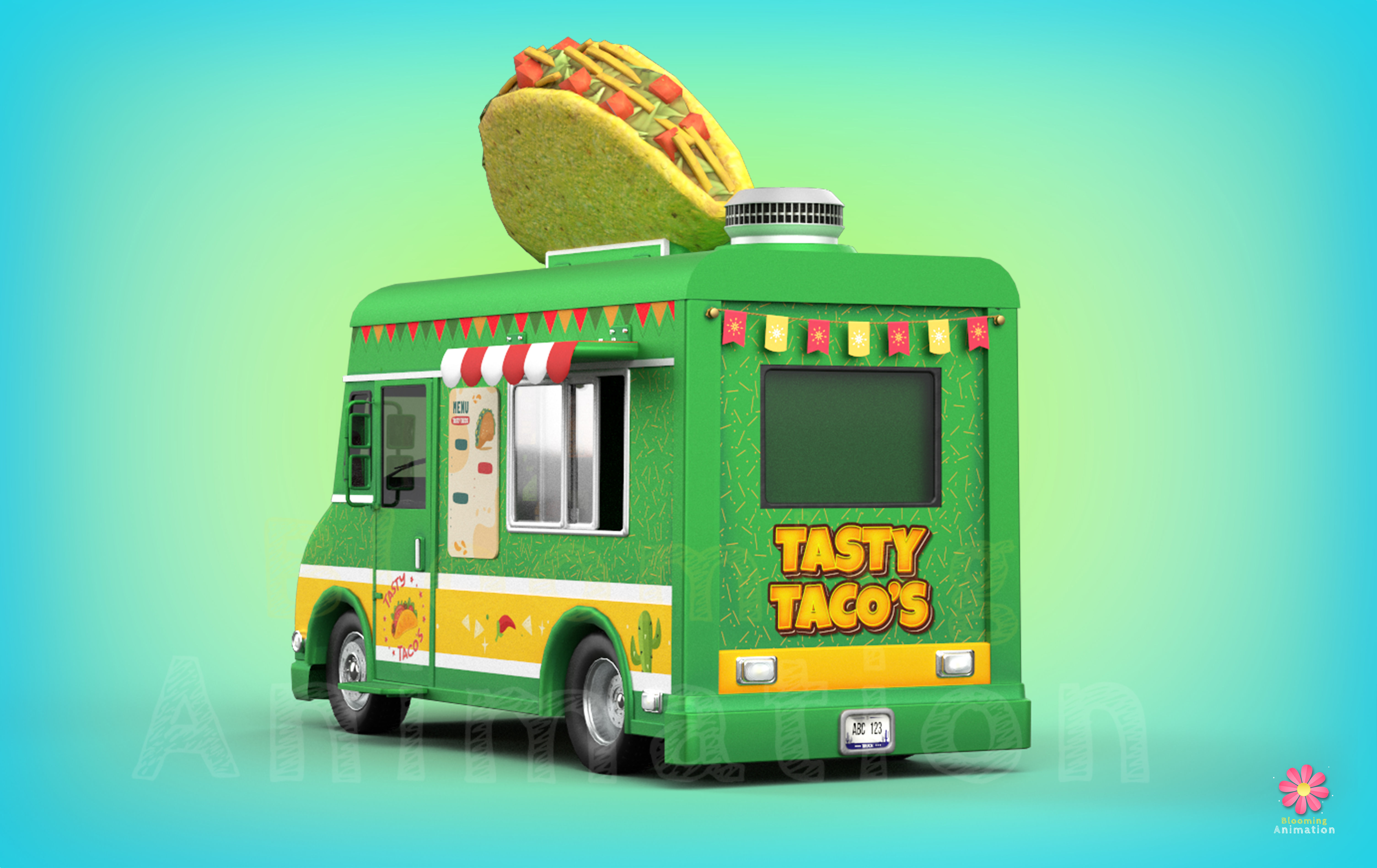 3D model Game Ready Taco Truck with PBR textures VR / AR / low-poly ...