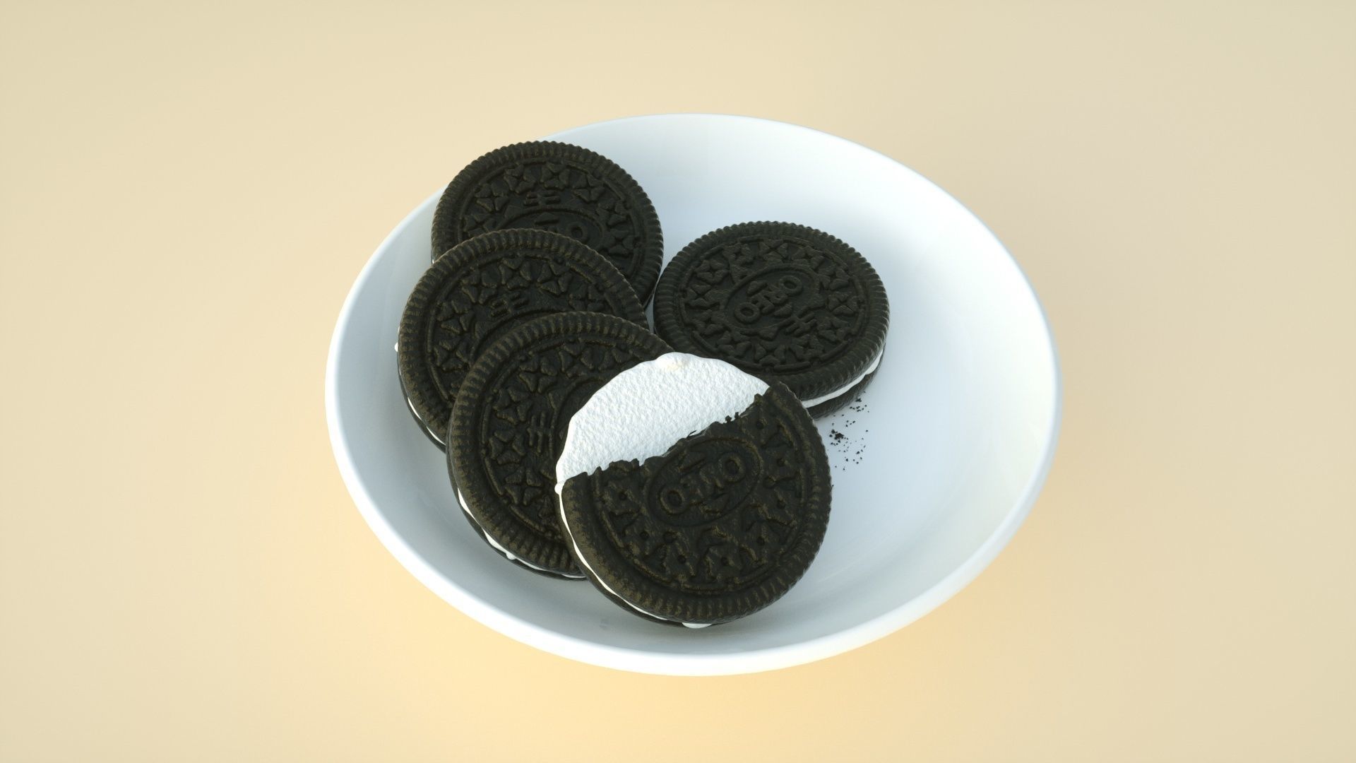 Oreo biscuit Sandwich cookie 3D model | CGTrader