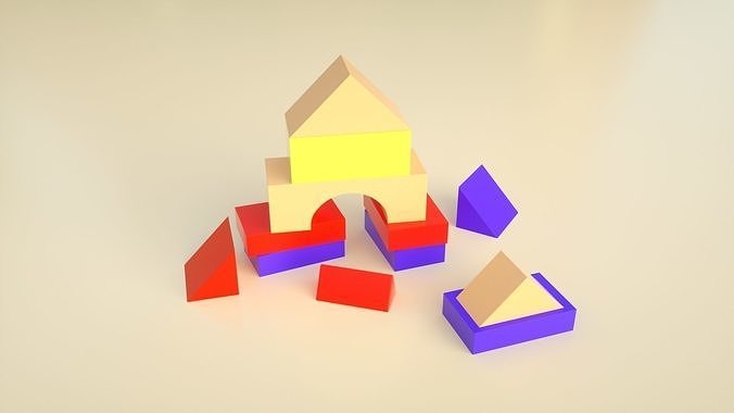 Building block toys puzzle toys 3D model | CGTrader
