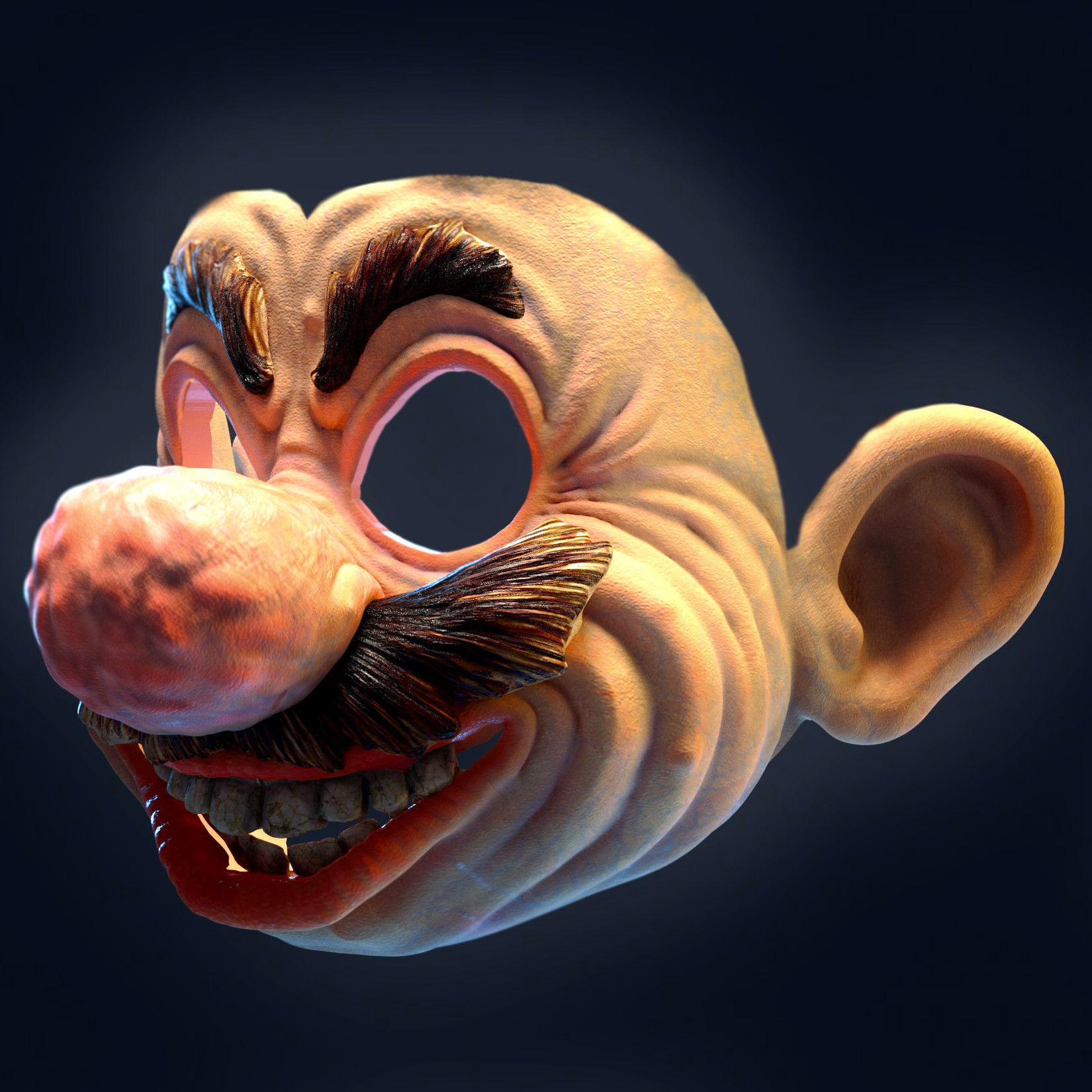 super mario bros mask horror 3D model 3D printable | CGTrader