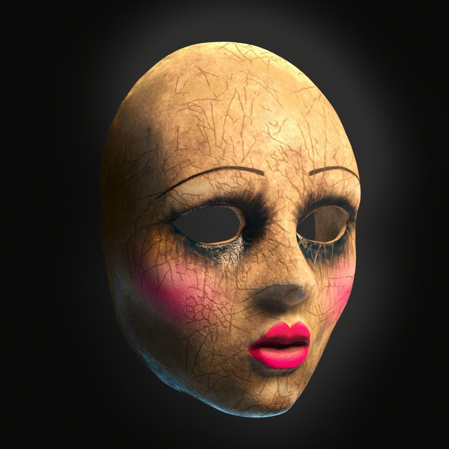 horror doll mask 3D model 3D printable | CGTrader
