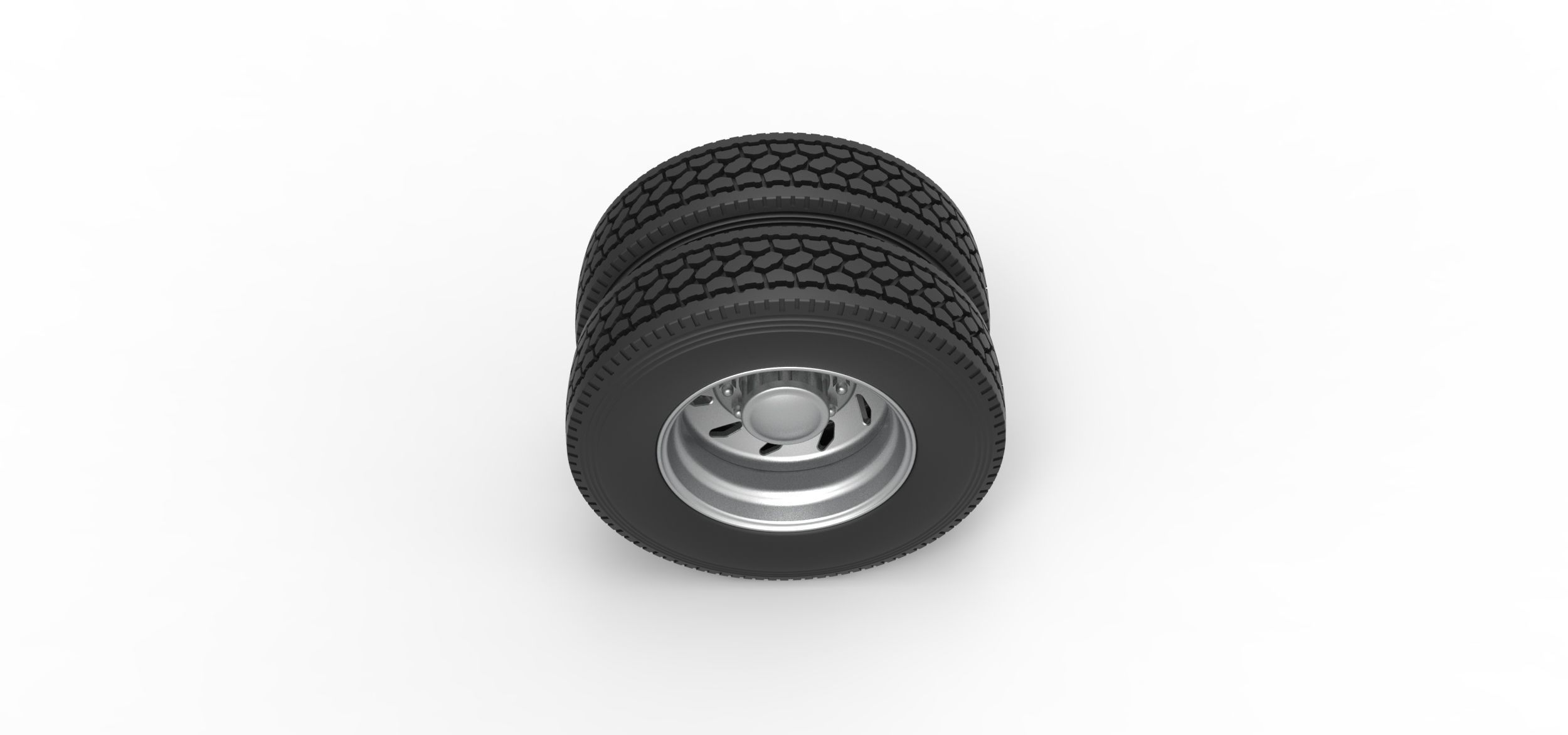 10 Triangular Hole Rear double semi wheel V3 Scale 1 to 25 3D model 3D ...