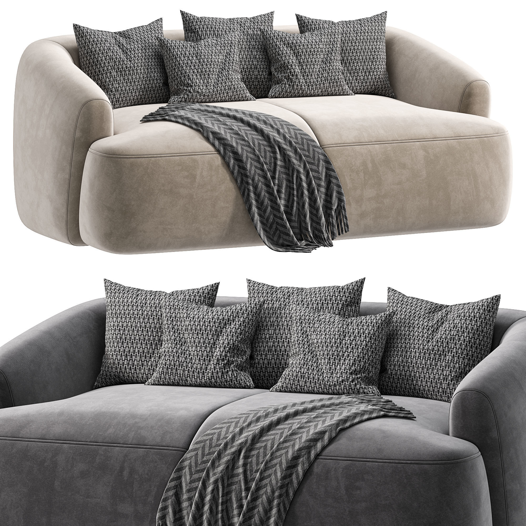 Modulaire zitbank Sofa By Westwing 3D model | CGTrader