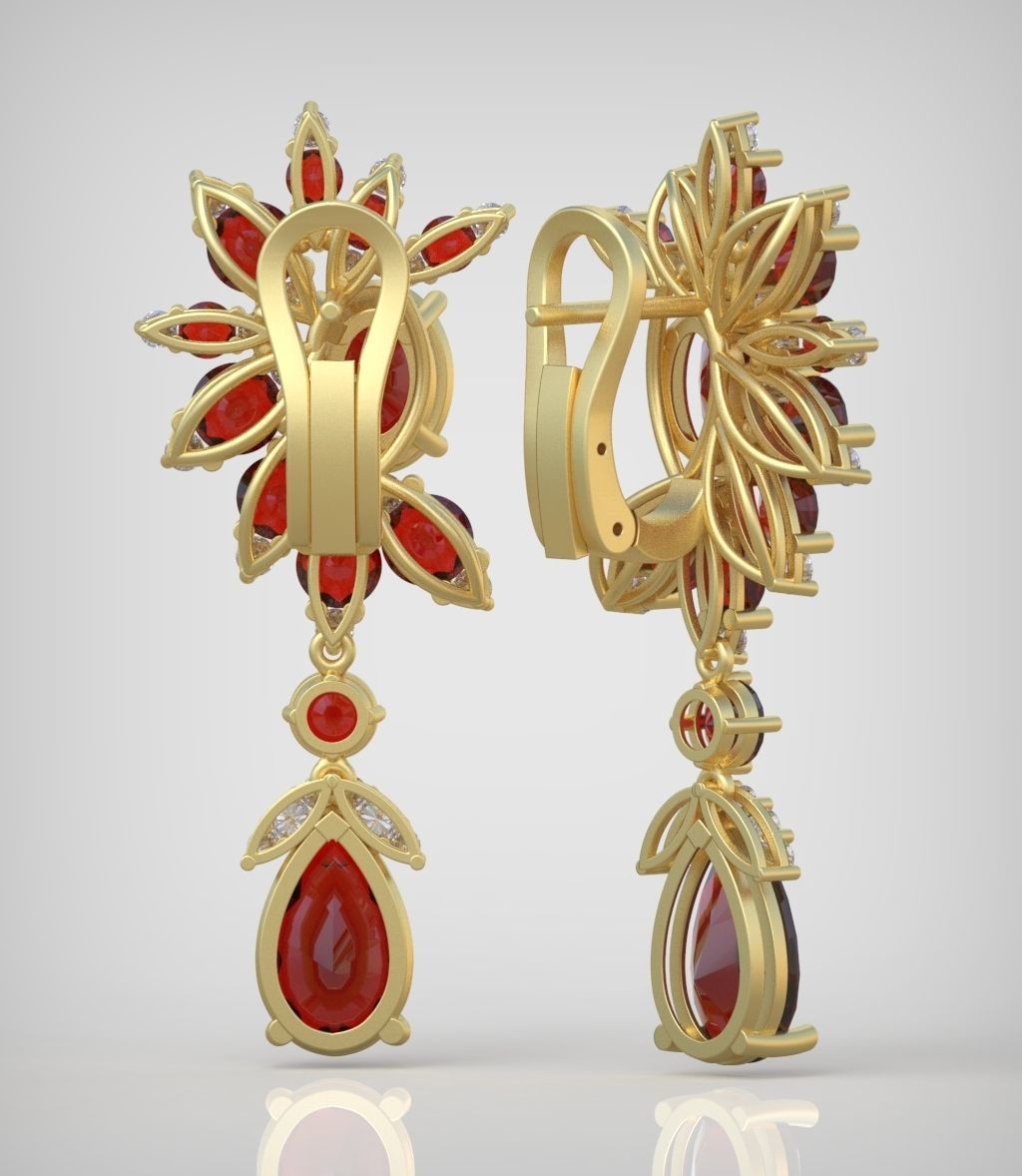 Earring model 0273 3D printable model13 3D model 3D printable | CGTrader