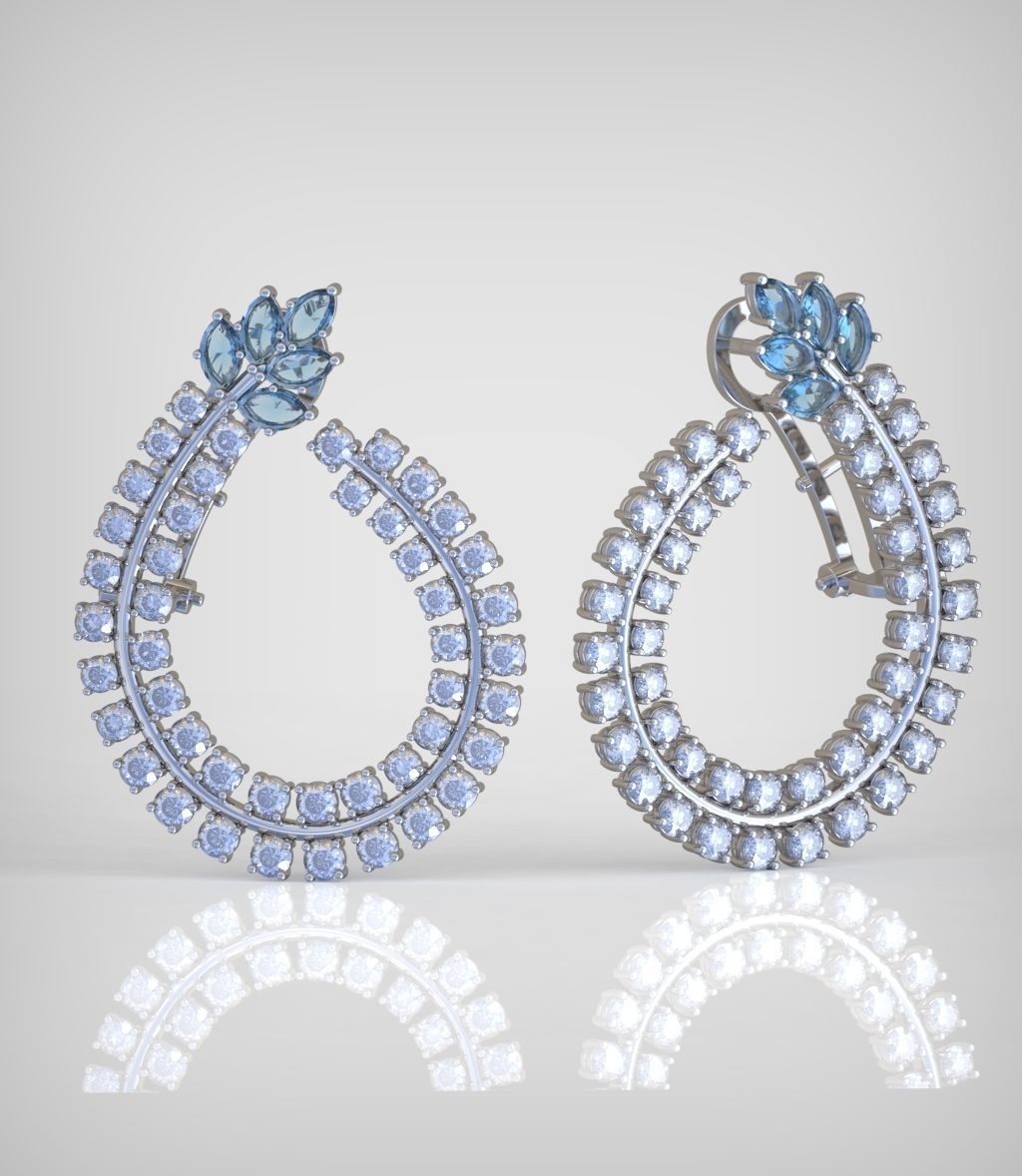 Earring model 0276 3D printable model13- 3D model 3D printable | CGTrader