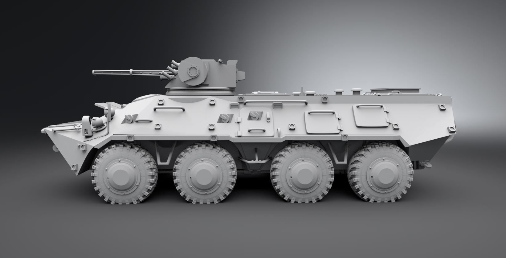 BTR 3eU1 Scale model 3D model 3D printable | CGTrader