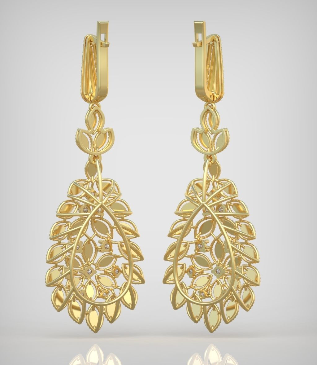 Earring model 0278 3D printable model 3D model 3D printable | CGTrader