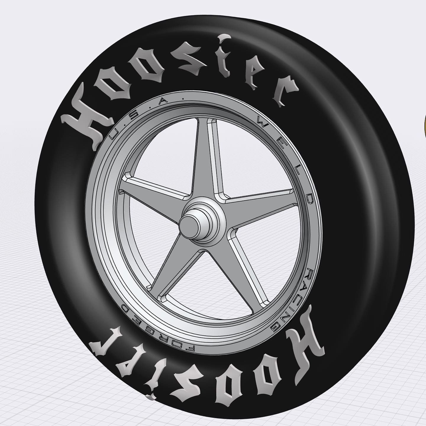 Drag Wheel COMBO Front Weld Aluma Star 17inch spindle 3D model 3D ...