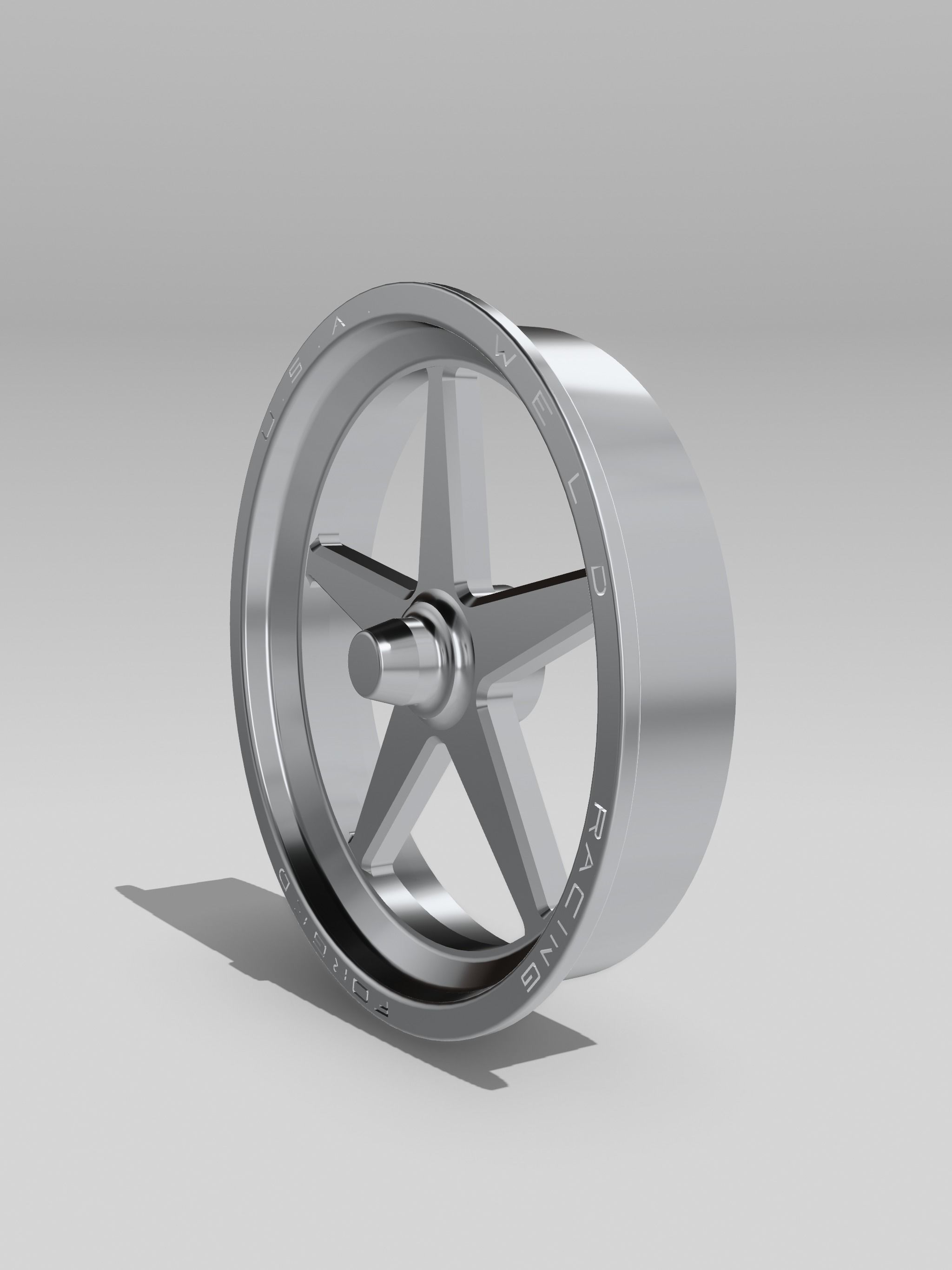 Drag Wheel COMBO Front Weld Aluma Star 17inch spindle 3D model 3D ...