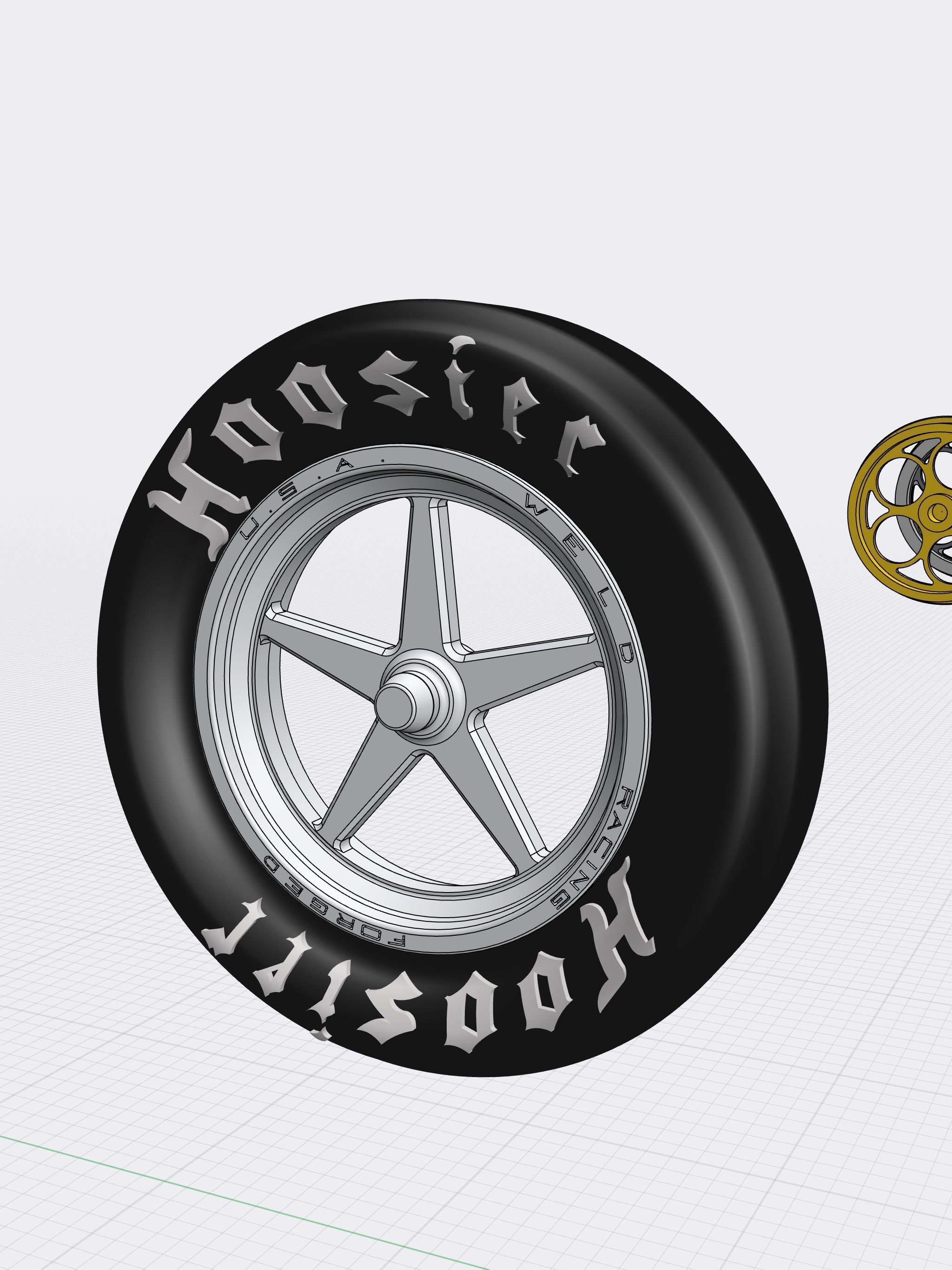 Drag Wheel COMBO Front Weld Aluma Star 17inch spindle 3D model 3D ...