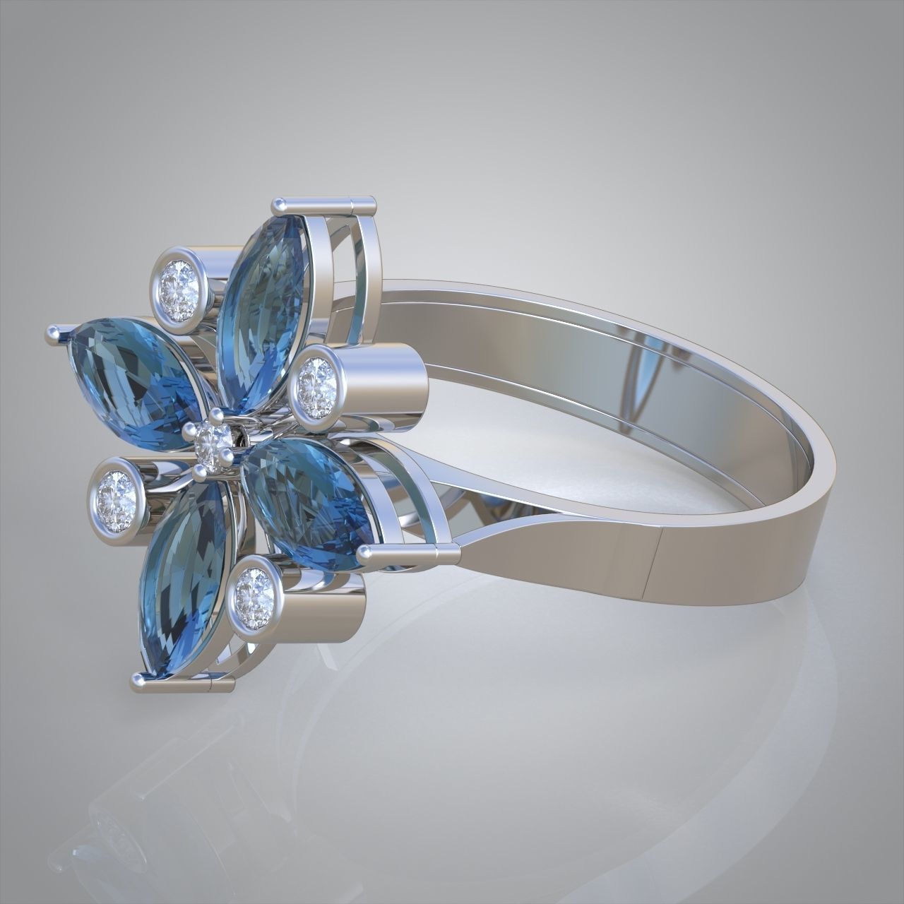 Diamond ring 0591 3D printable model12 3D model 3D printable | CGTrader