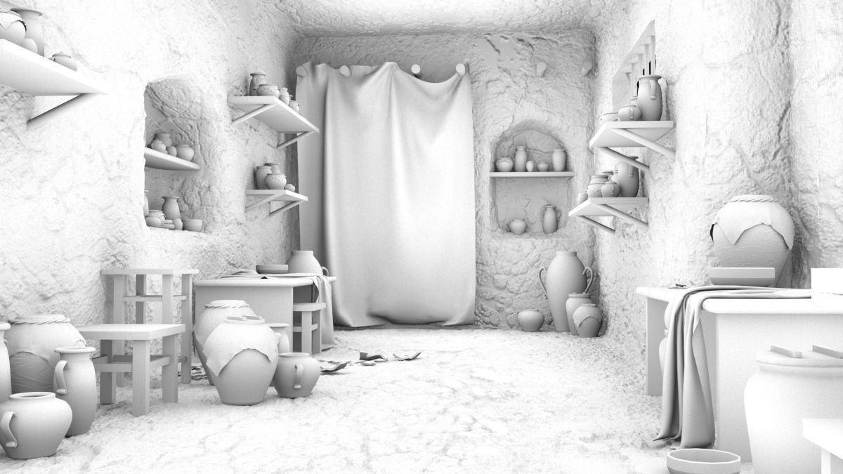 old arab clay room 3D model | CGTrader