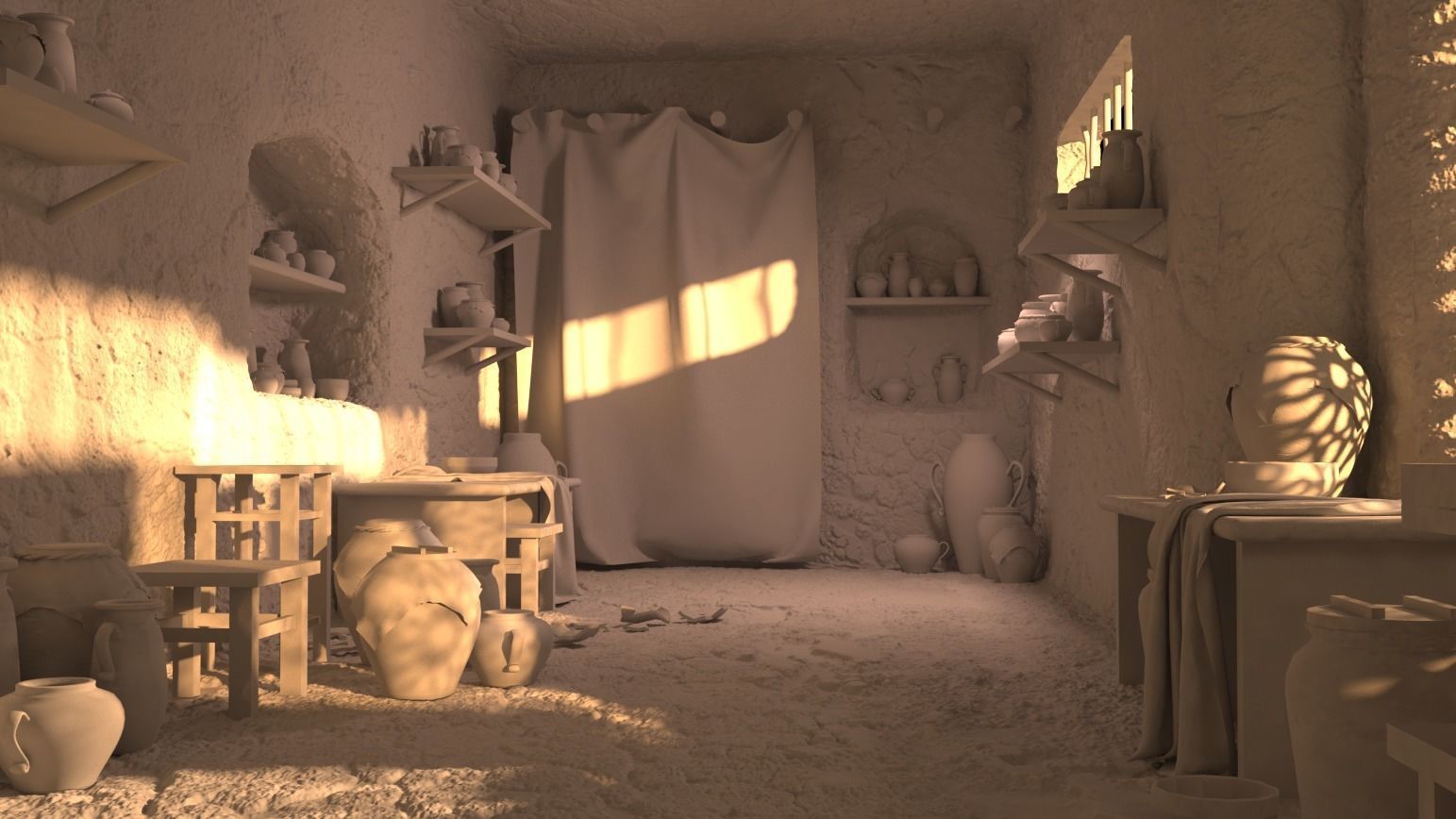 old arab clay room 3D model | CGTrader
