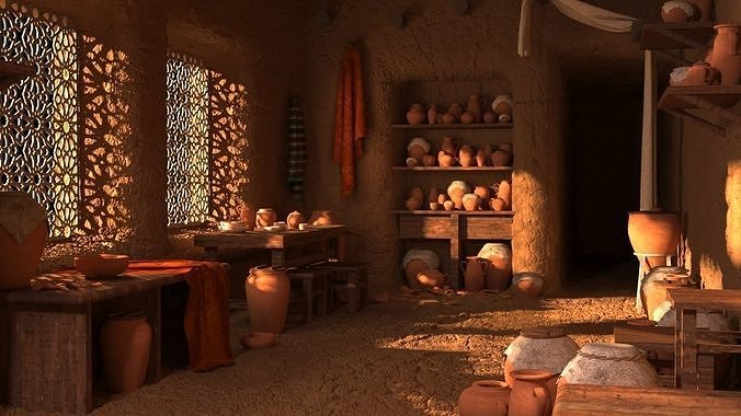 old arab clay room 3D model | CGTrader